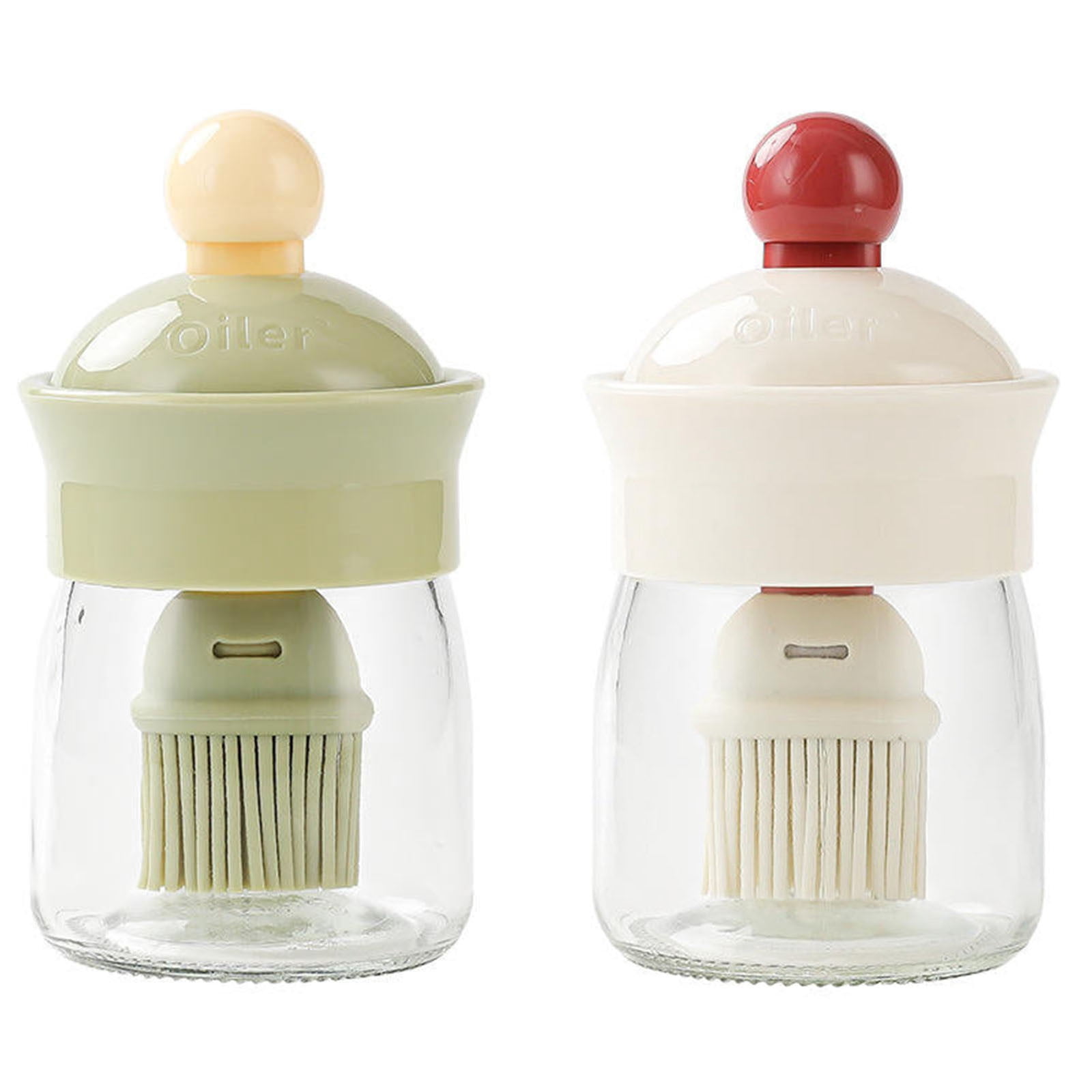 Oil Dispenser,Cooking Tool,Integrated Glass Bottle With Silicone Brush ...