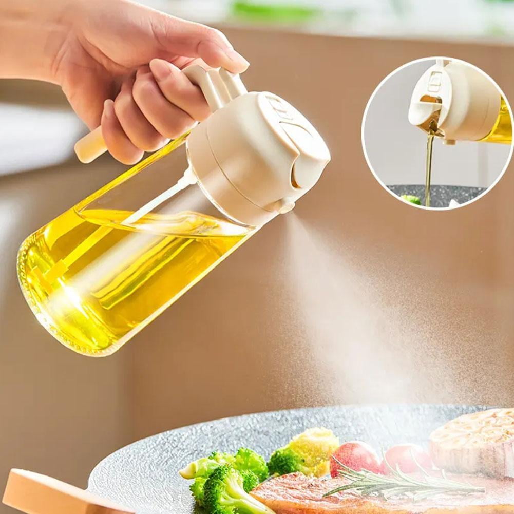 Oil Dispenser and Oil Sprayer, 17oz Oil Dispenser for Kitchen Spray ...