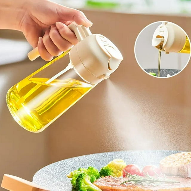 Oil Dispenser and Oil Sprayer, 17oz Oil Dispenser for Kitchen Spray ...
