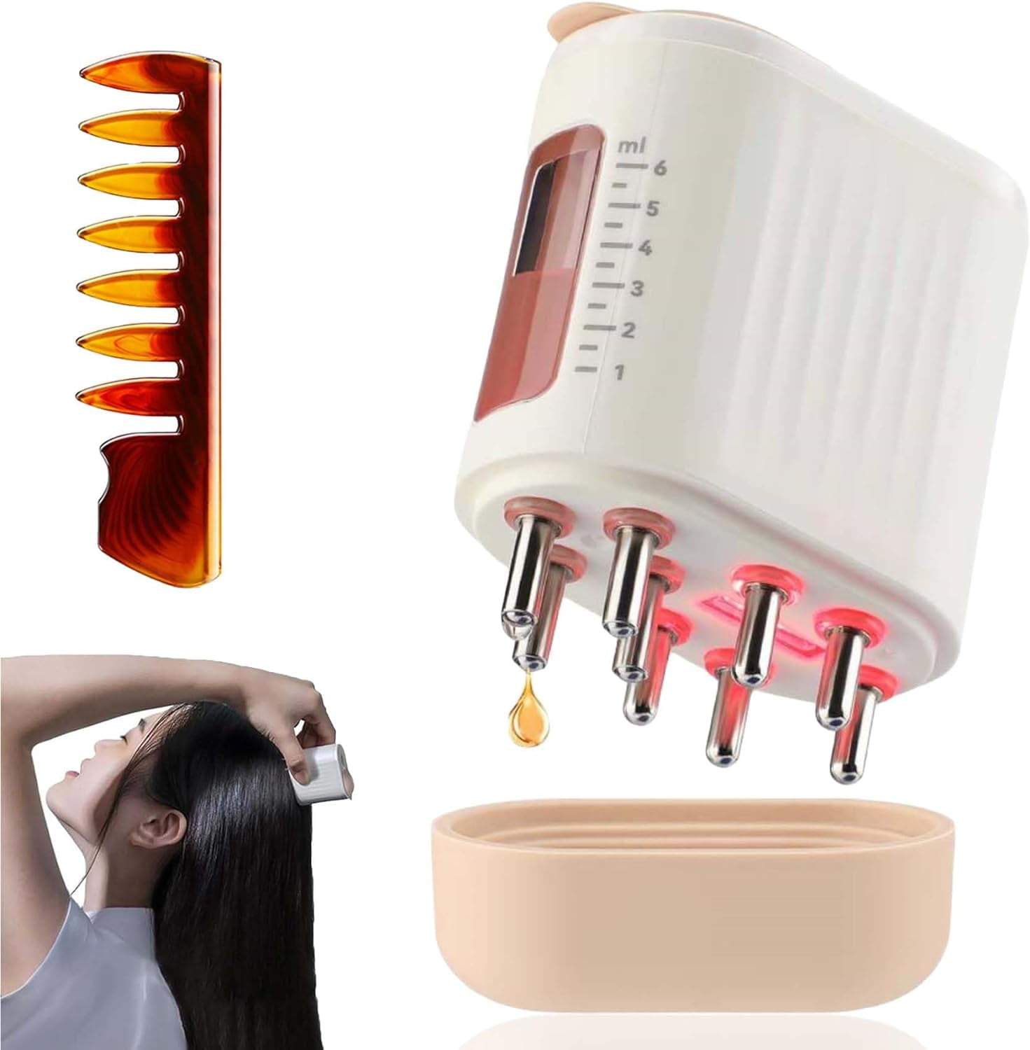 Oil Dispensing Massager, 2024 NEWHair Oil Applicator, Hair Oil ...