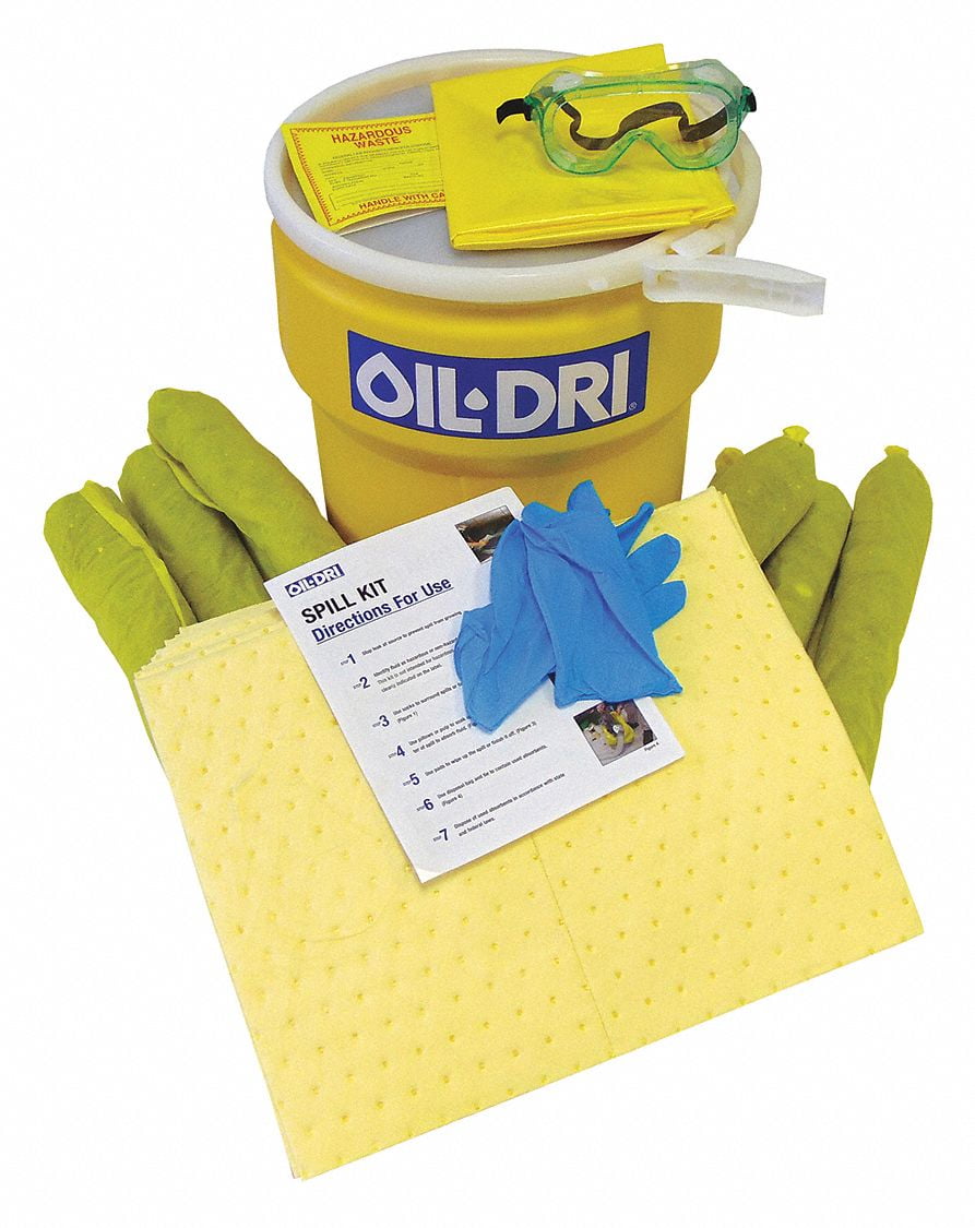 Oil-Dri Spill Kit, Universal, Yellow L91310 - Walmart.com