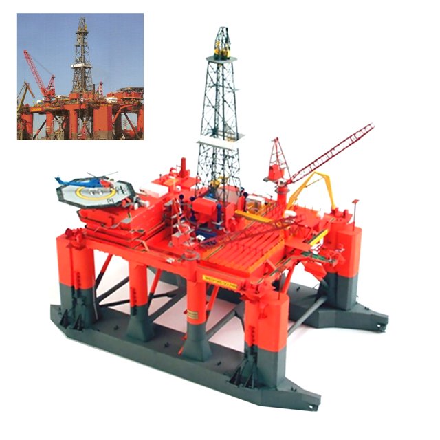 Oil Drilling Platform Paper Model Kit Challenging DIY for Skilled ...