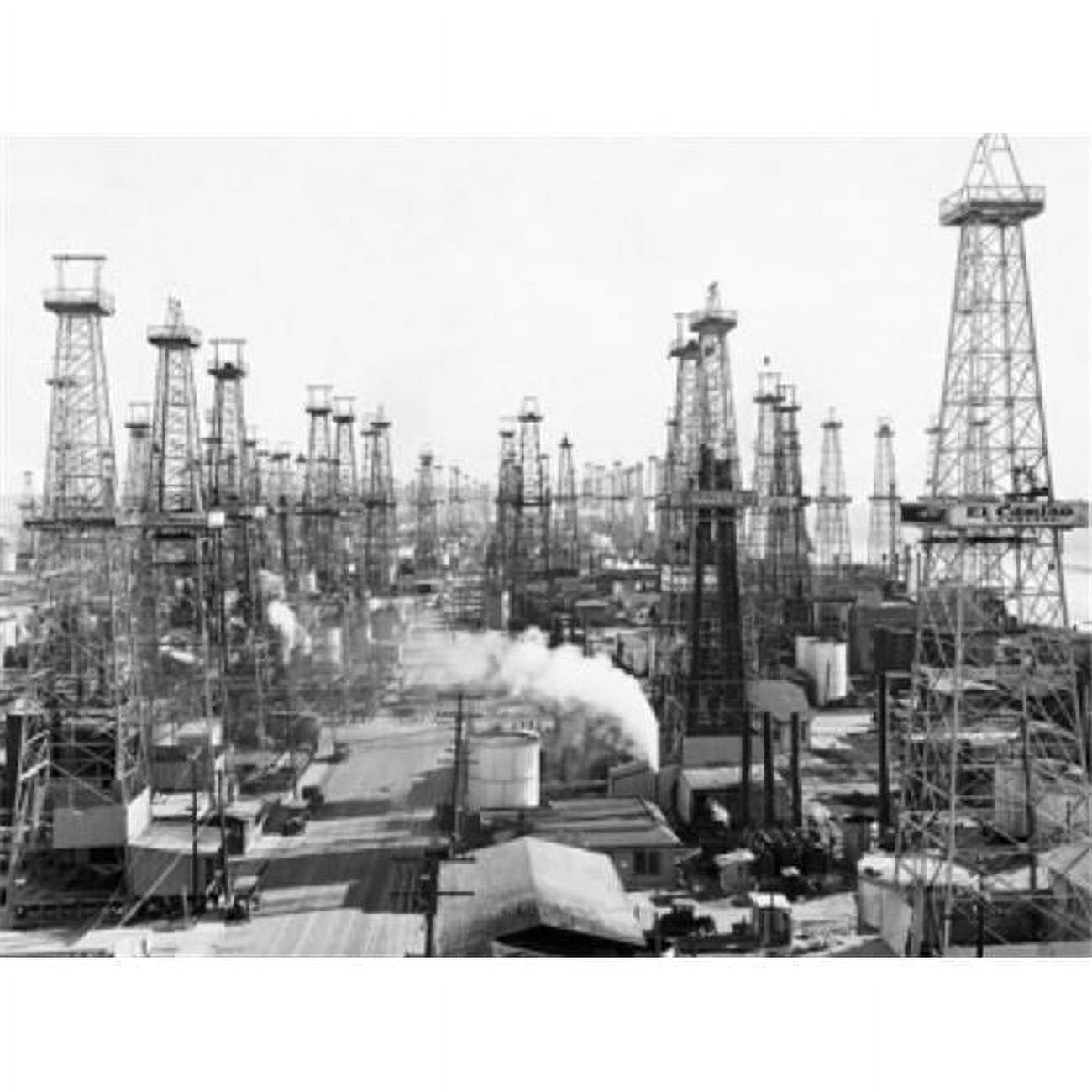 Oil Drilling Rigs in an Oil Refinery California USA Poster Print - 18 x ...