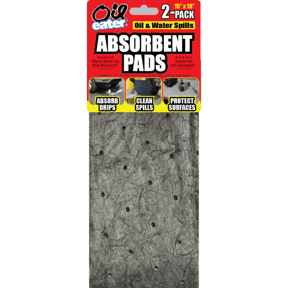 Oil Eater Absorbent Pads Synthetic Material - for Leaks & Surface ...