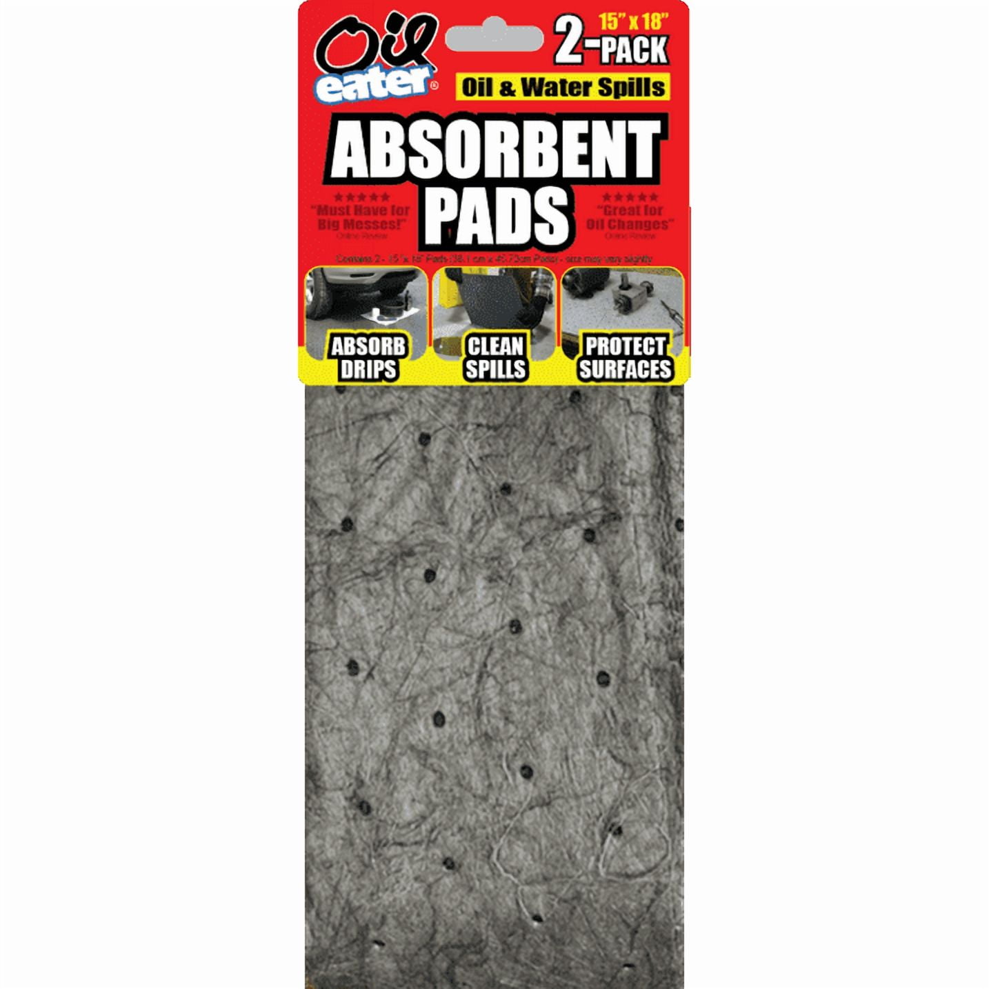 Oil Eater Absorbent Pads Synthetic Material - for Leaks & Surface ...