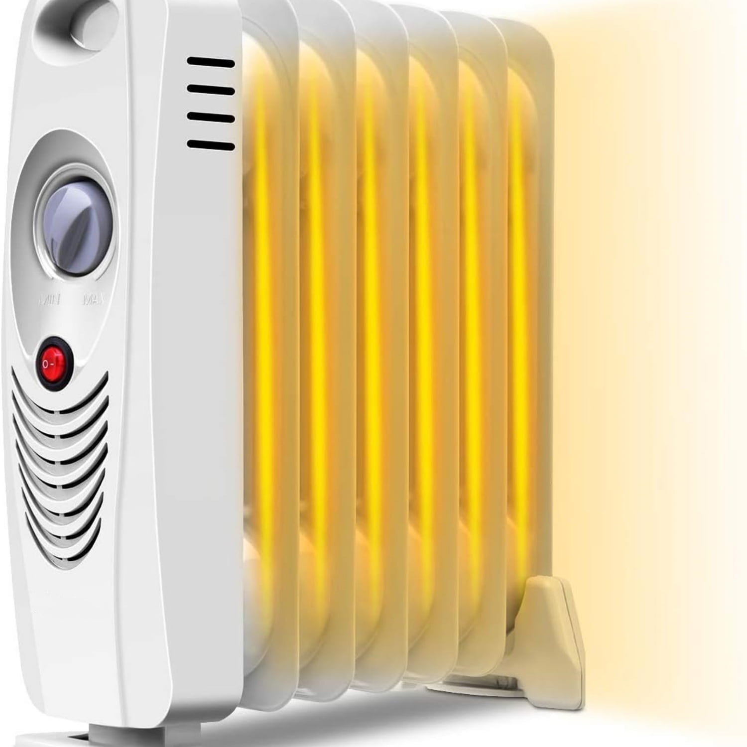 Oil Filled Radiator Heater, 700W Portable Space Heater with Adjustable ...