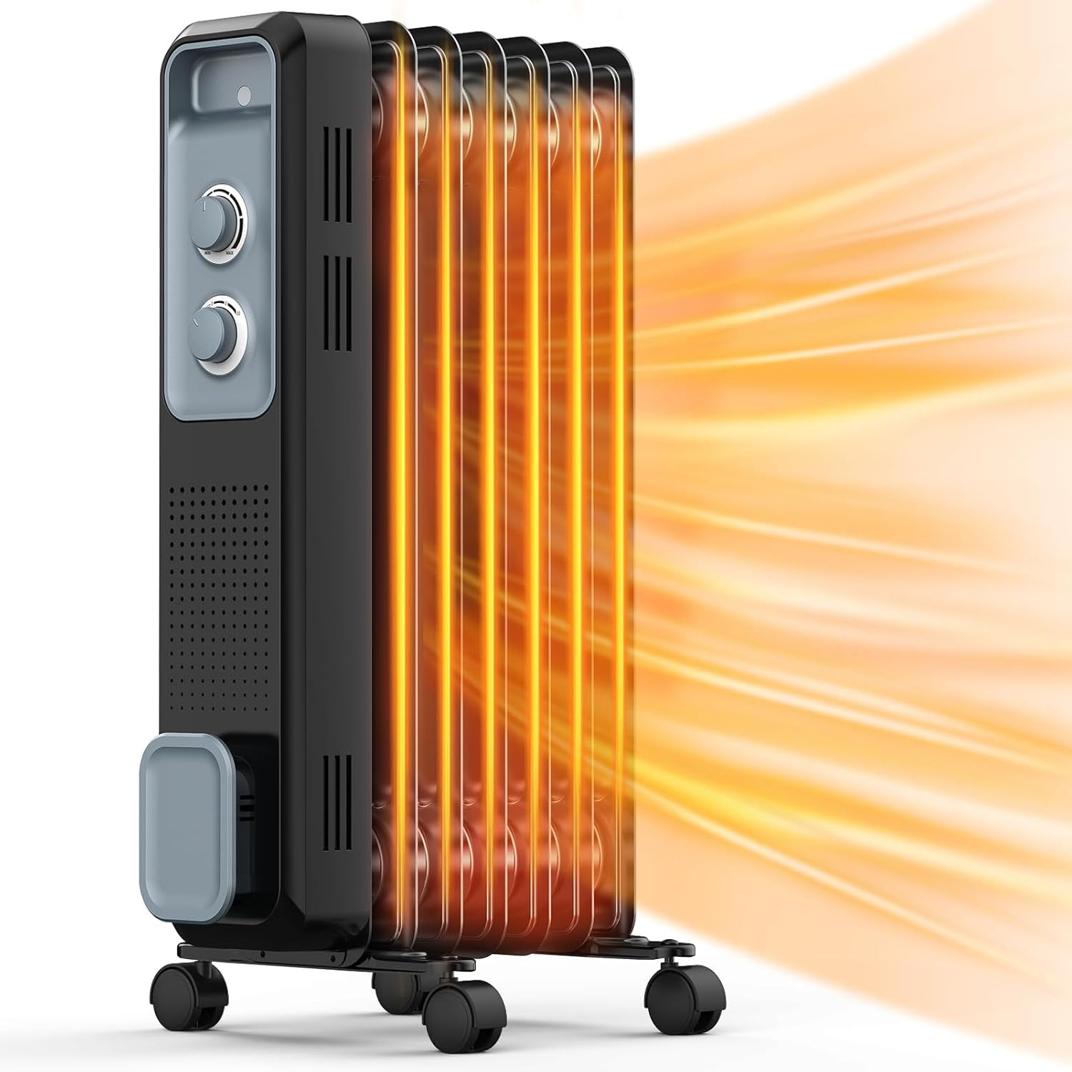 Oil Filled Radiator Heater, Portable Electric Heater, 1S Rapid Heat, 3 ...