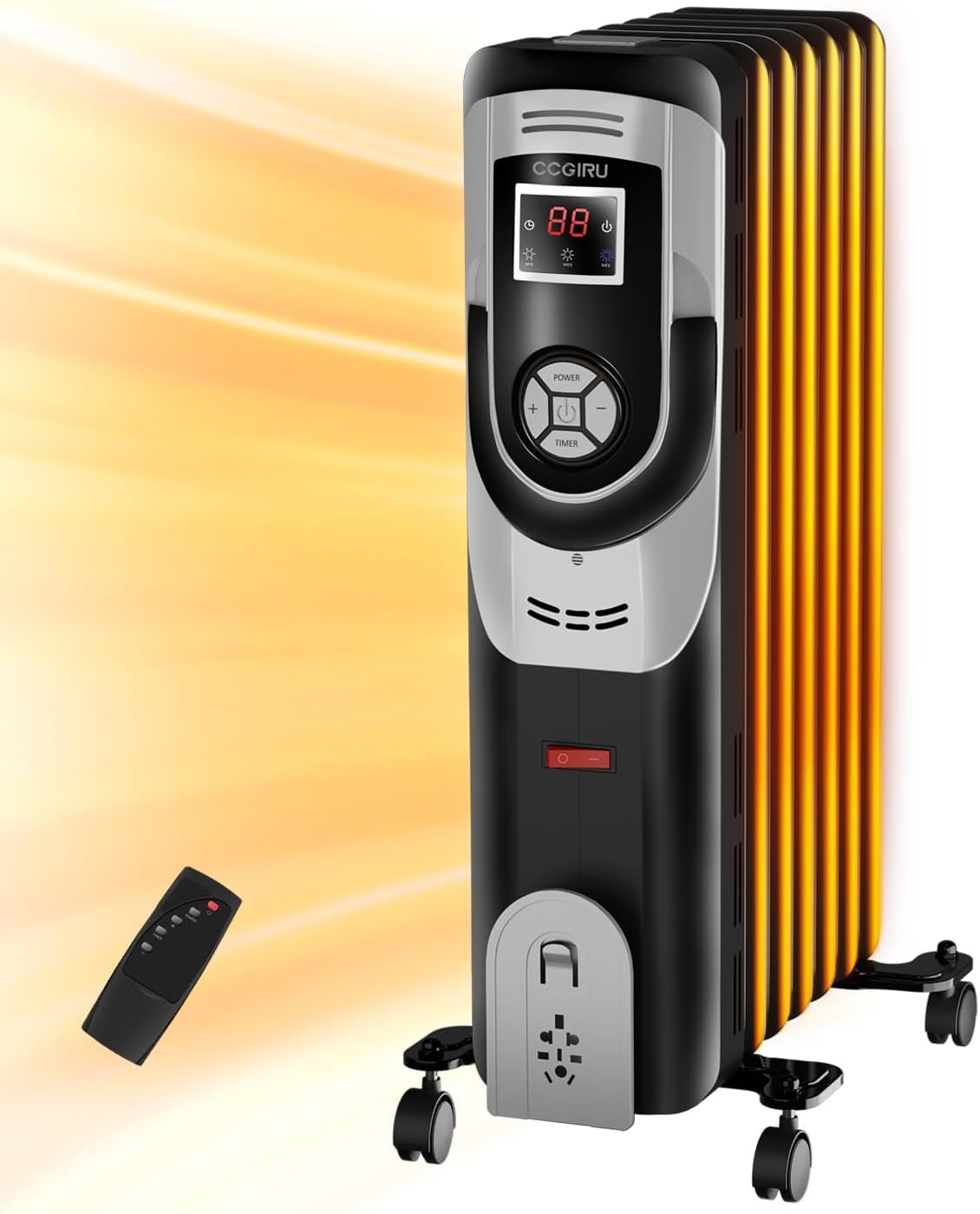 Oil Filled Radiator Heaters for Indoor Use with Remote, Oil Heaters ...