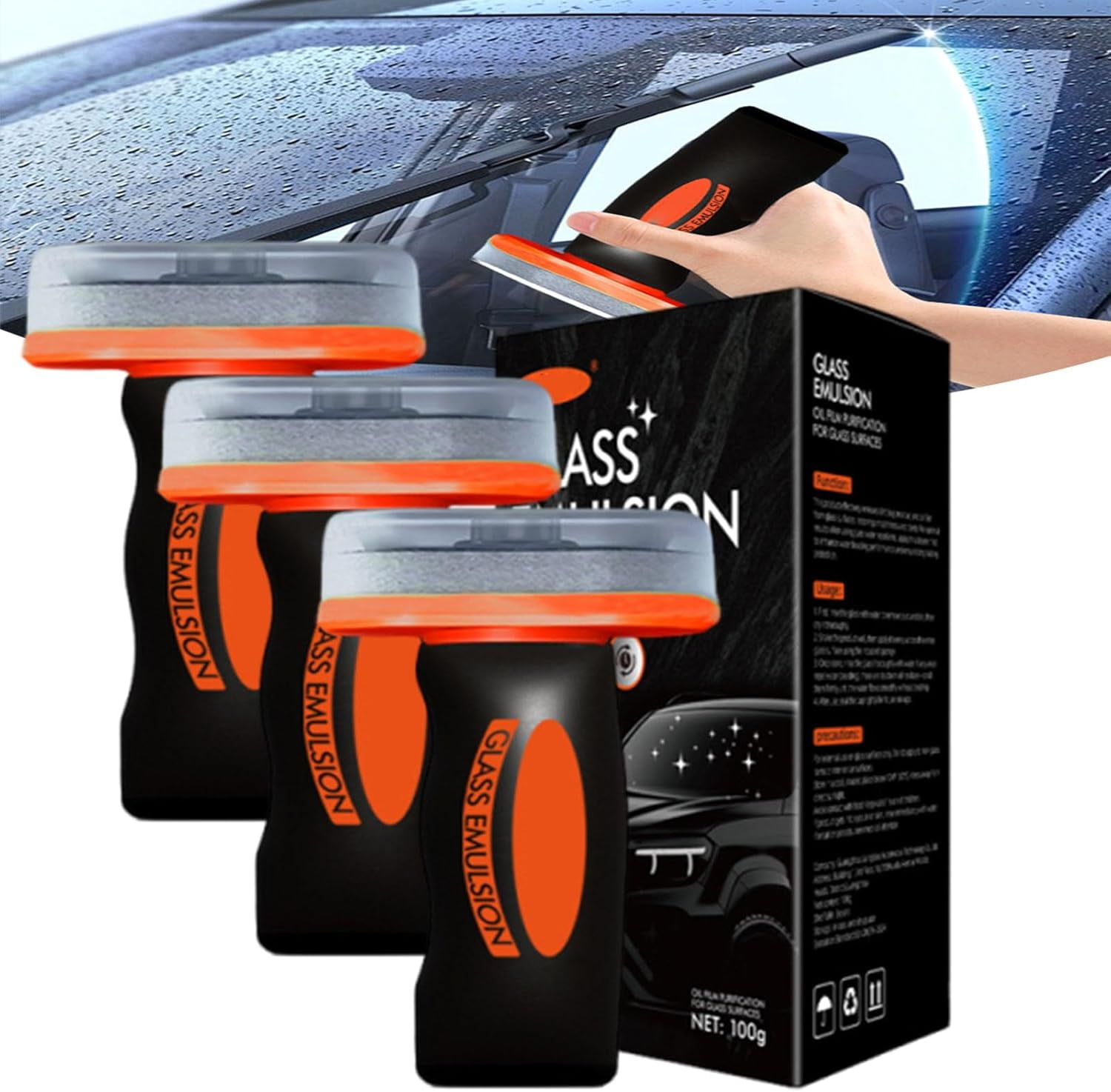 Oil Film Remover for Car Windshields and Windows, New Automotive Oil ...