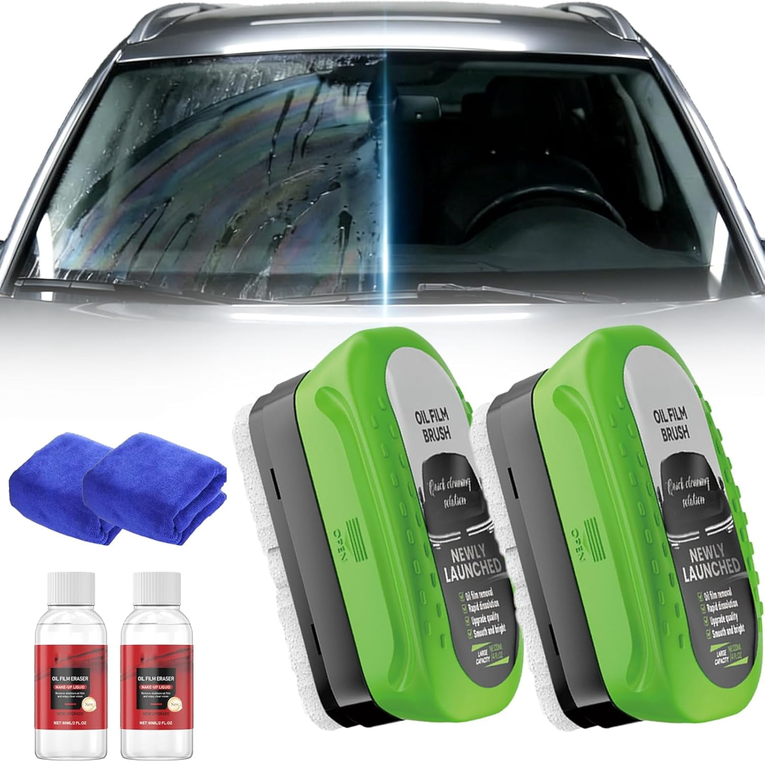 Oil-Free Car Glass Brushes, 2026 Upgrade Clear Vision Glass Cleaner ...