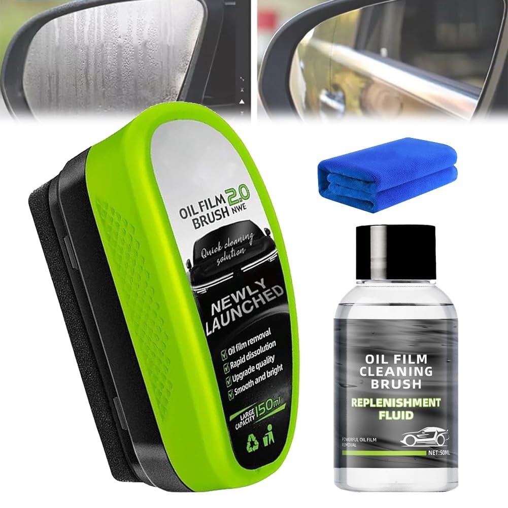 Oil-Free Car Glass Brushes, Upgrade 2.0 Clear Vision Glass Cleaner, Oil ...