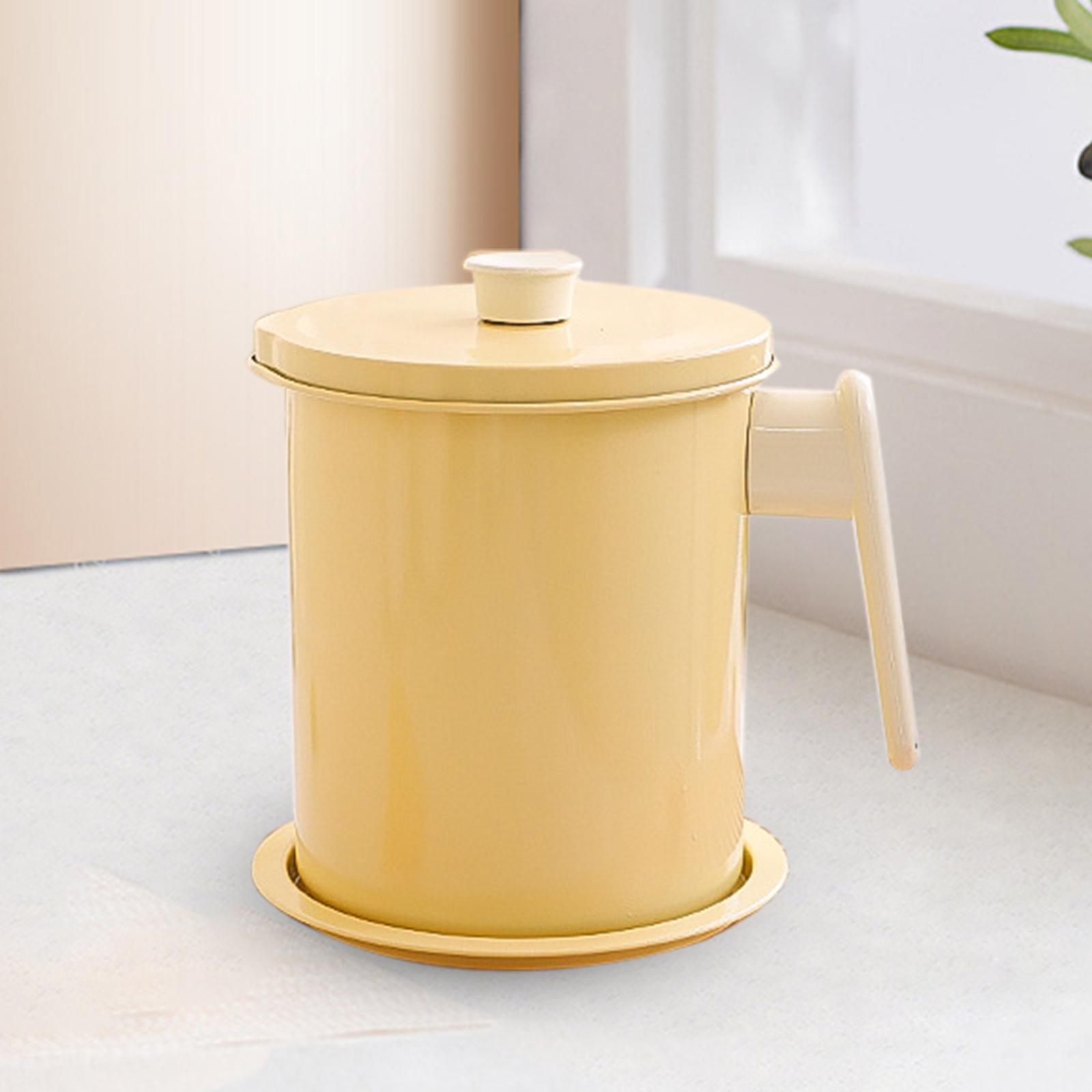 Oil Fryer Oil Storage Container with Fine Mesh Strainer Storing Frying ...