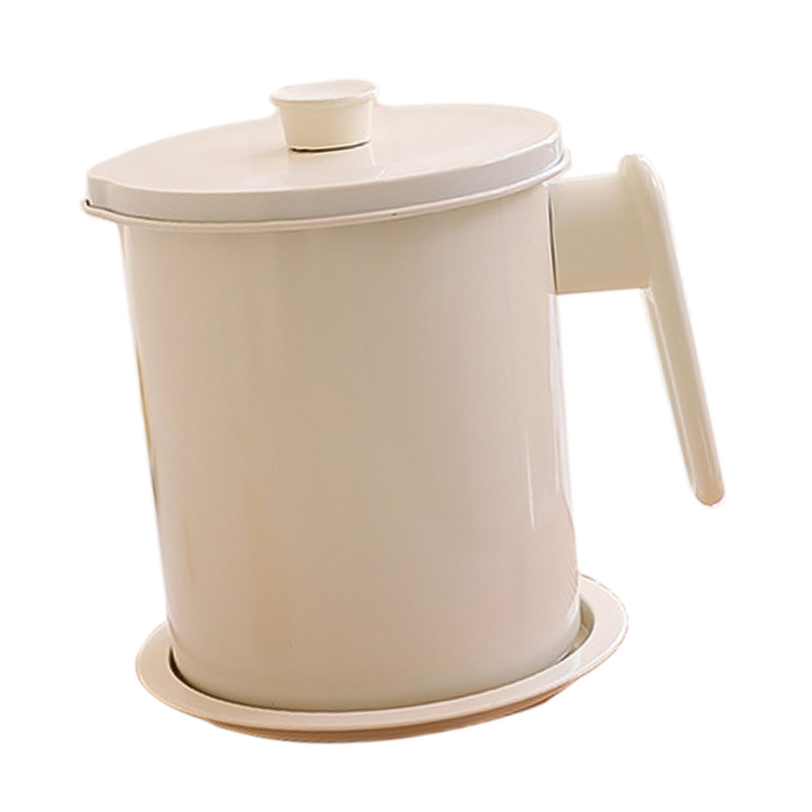 Oil Fryer Oil Storage Container with Fine Mesh Strainer Storing Frying ...