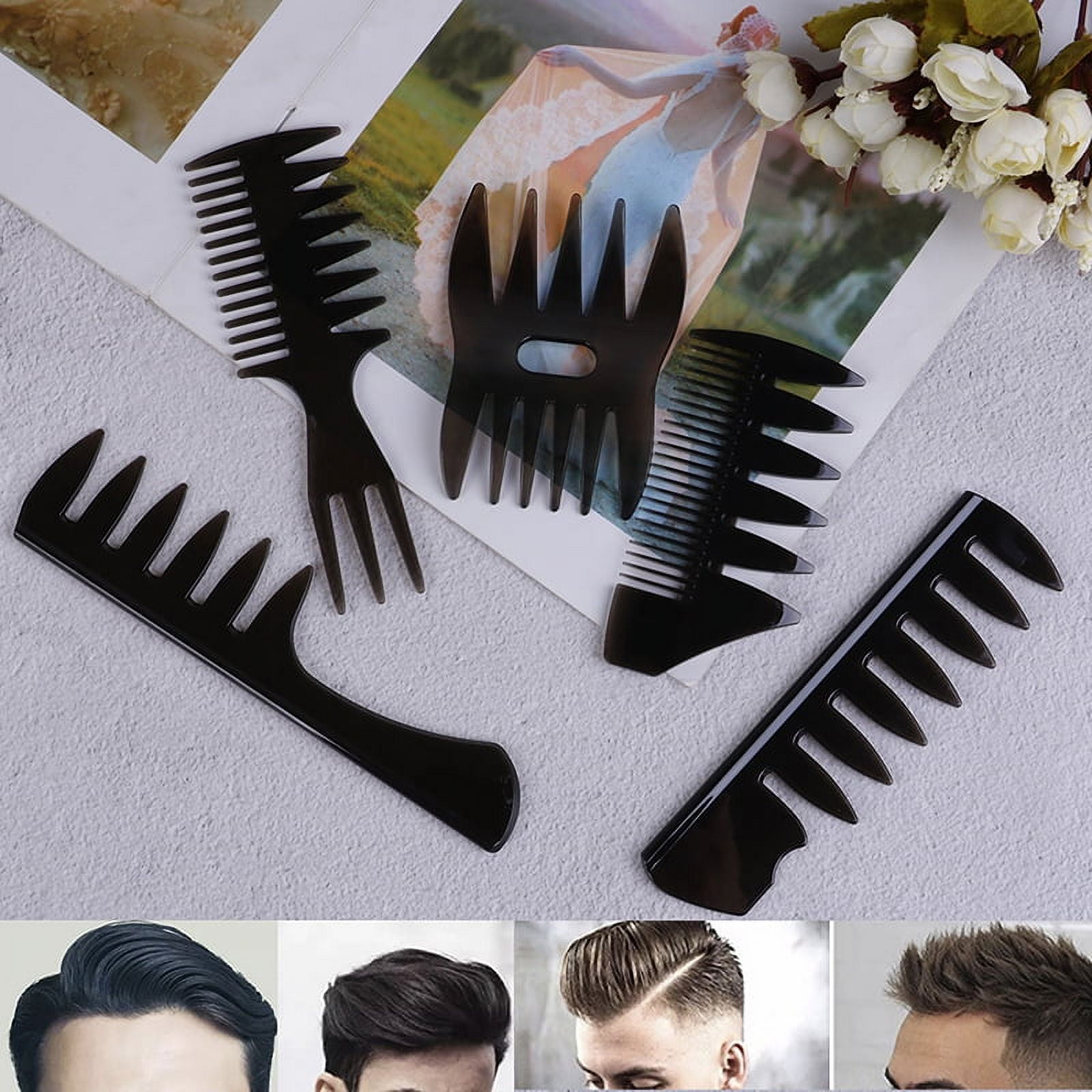 Oil Hair Comb Wide Teeth Hair Comb Classic Oil Slick Styling Hair Brush ...