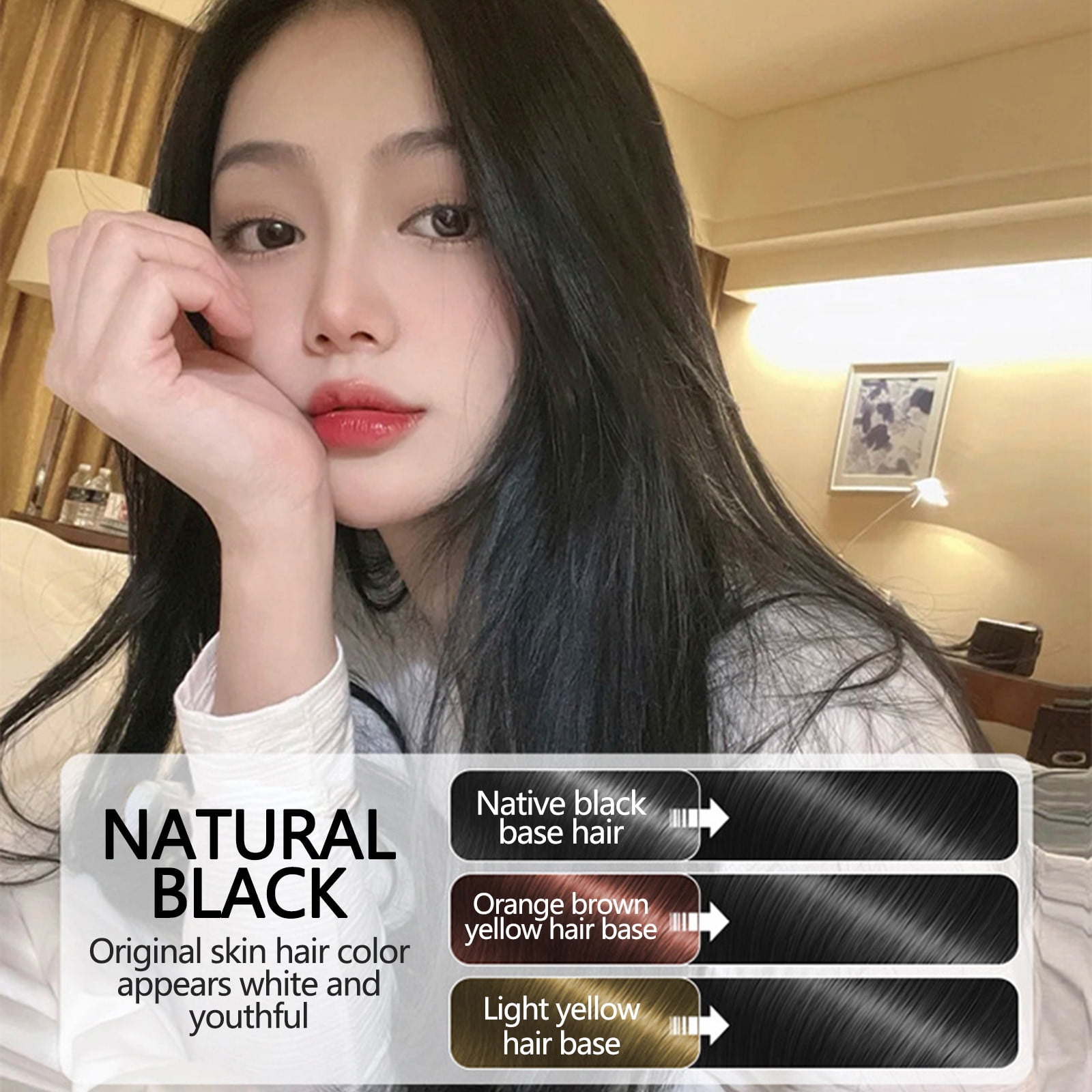 Oil Hair Easy Hair Dyeing Does Not Stick To Scalp Plant Extract Hair And Long-lasting Colors ...