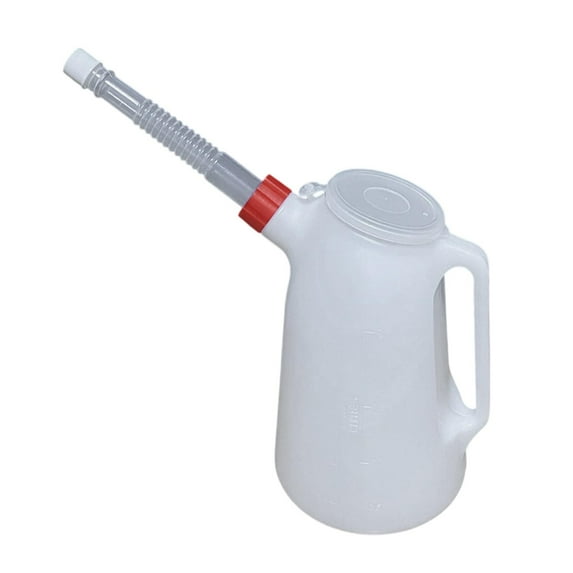 Oil Jug with Long Spout Oil Measuring Container Engine Oil Dispenser ...