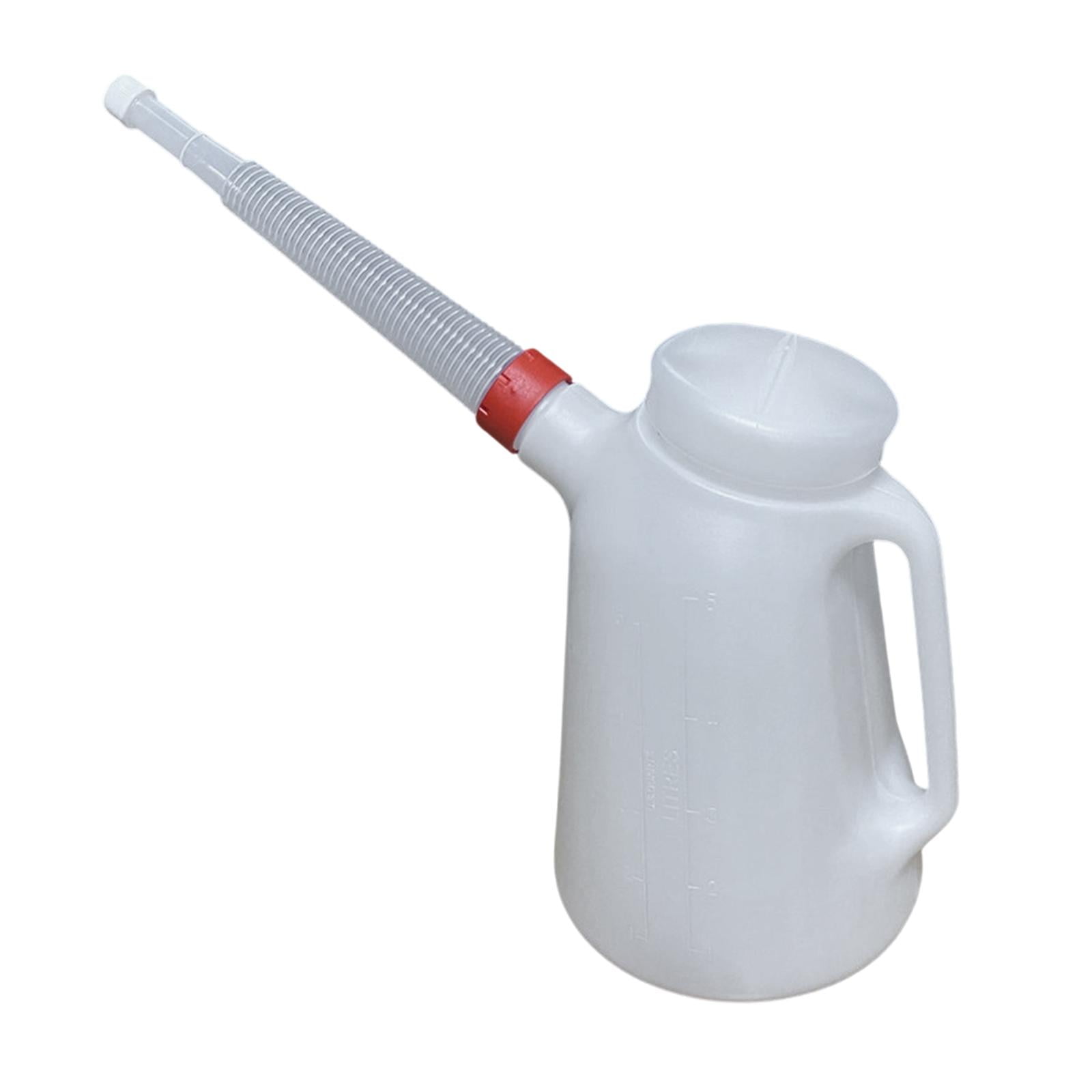 Oil Jug with Long Spout Oil Measuring Container with Lid Engine Oil ...