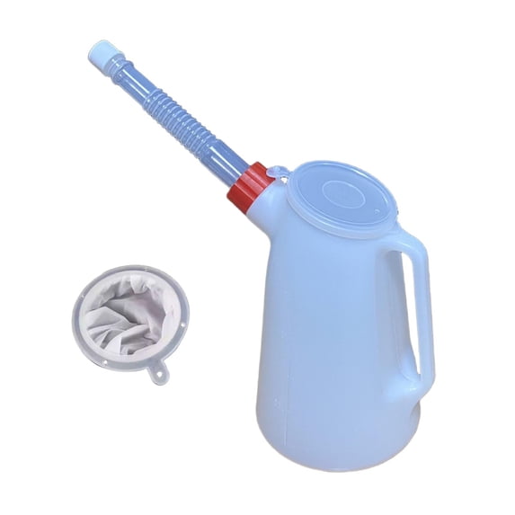 Oil Jug with Long Spout Oil Measuring Jug Engine Oil Dispenser with ...