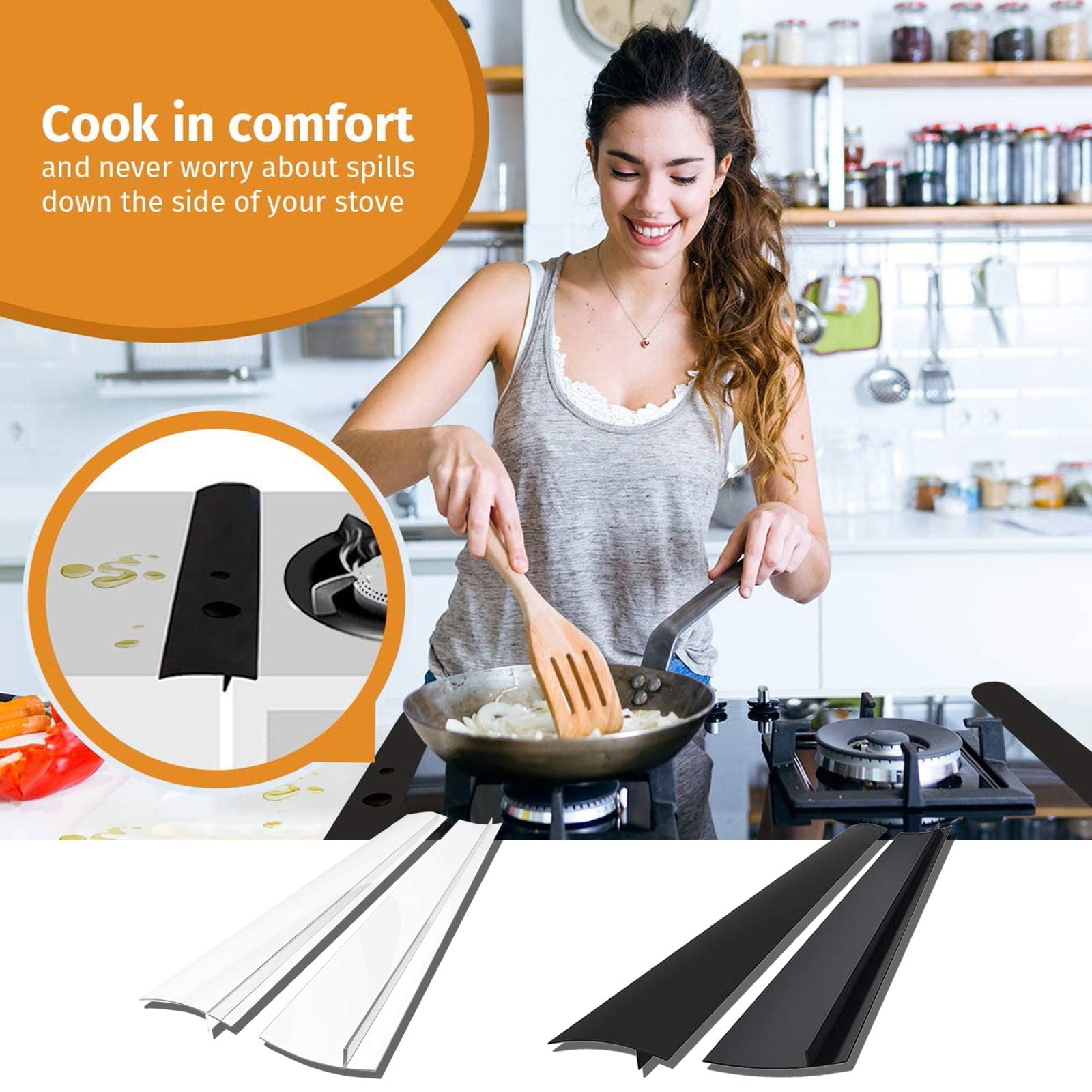 Oil Kitchen Stove Silica Strip -stain Gel Seal Slit Slit 2PC Insert ...