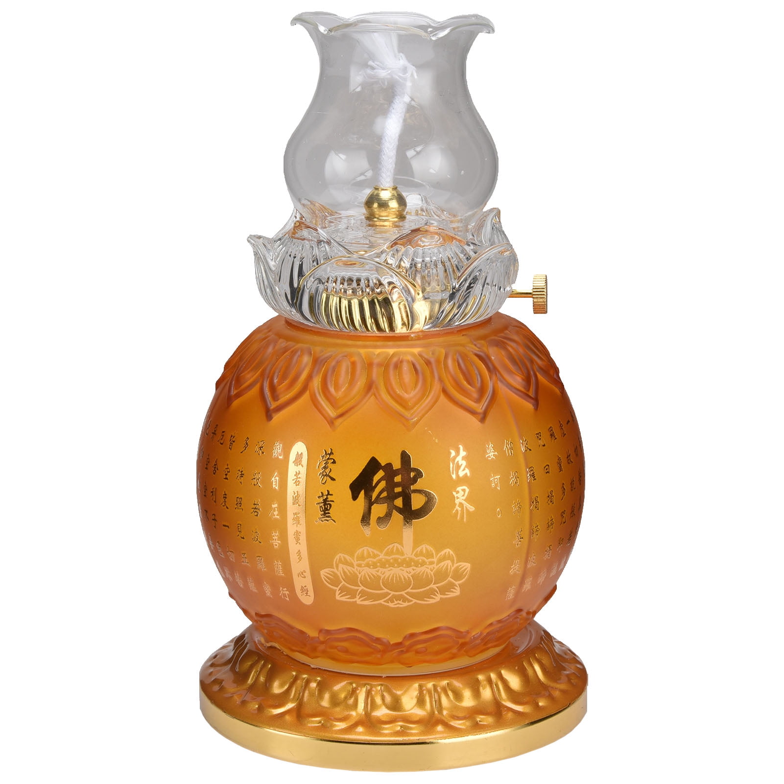 Oil Lamp Buddha Front Glazed Prevent Slip Retro Kerosene Light for ...