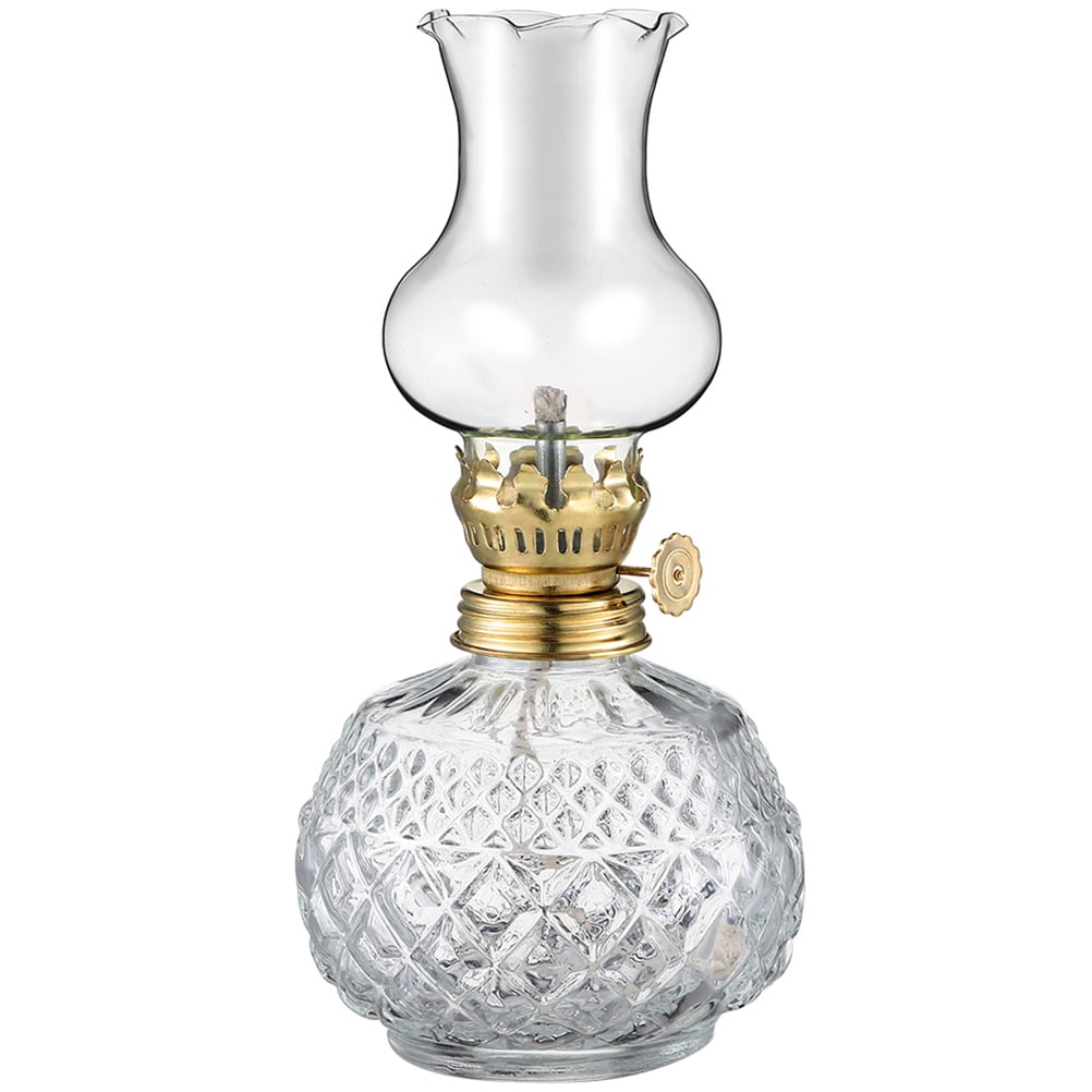 Oil Lamp Glass Kerosene Lantern Rustic Oil Lamp Lantern Vintage Glass ...
