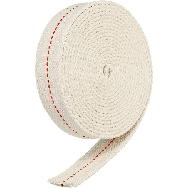 Oil Lamp Wick 1 Inch Flat Wide 10 Foot Cotton Lanterns Wick with Red ...