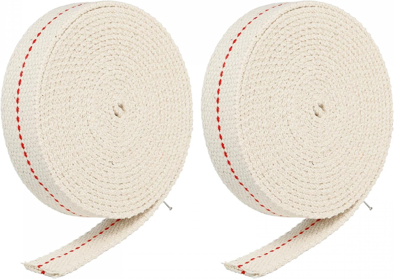 Oil Lamp Wick 7/8 Inch Flat Wide 10 Foot Cotton Lanterns Wick with Red ...