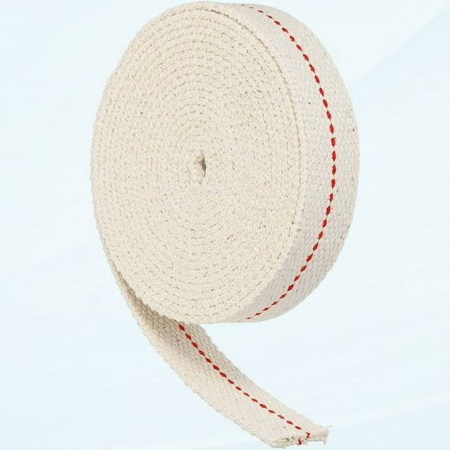 Oil Lamp Wick 7/8 Inch Flat Wide 10 Foot Cotton Lanterns Wick with Red ...