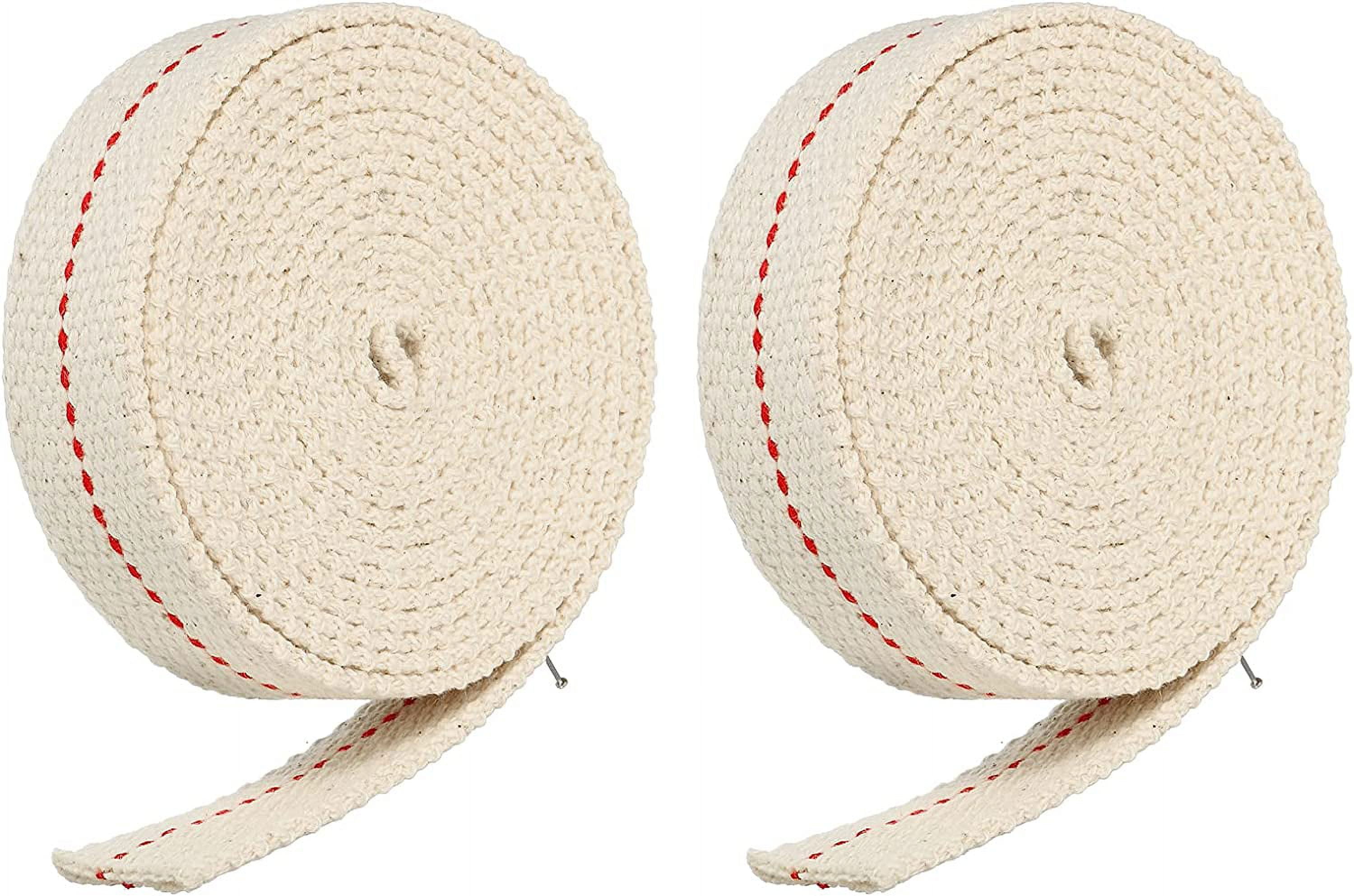 Oil Lamp Wick 7/8 Inch Flat Wide 6.5 Foot Cotton Lanterns Wick with Red ...