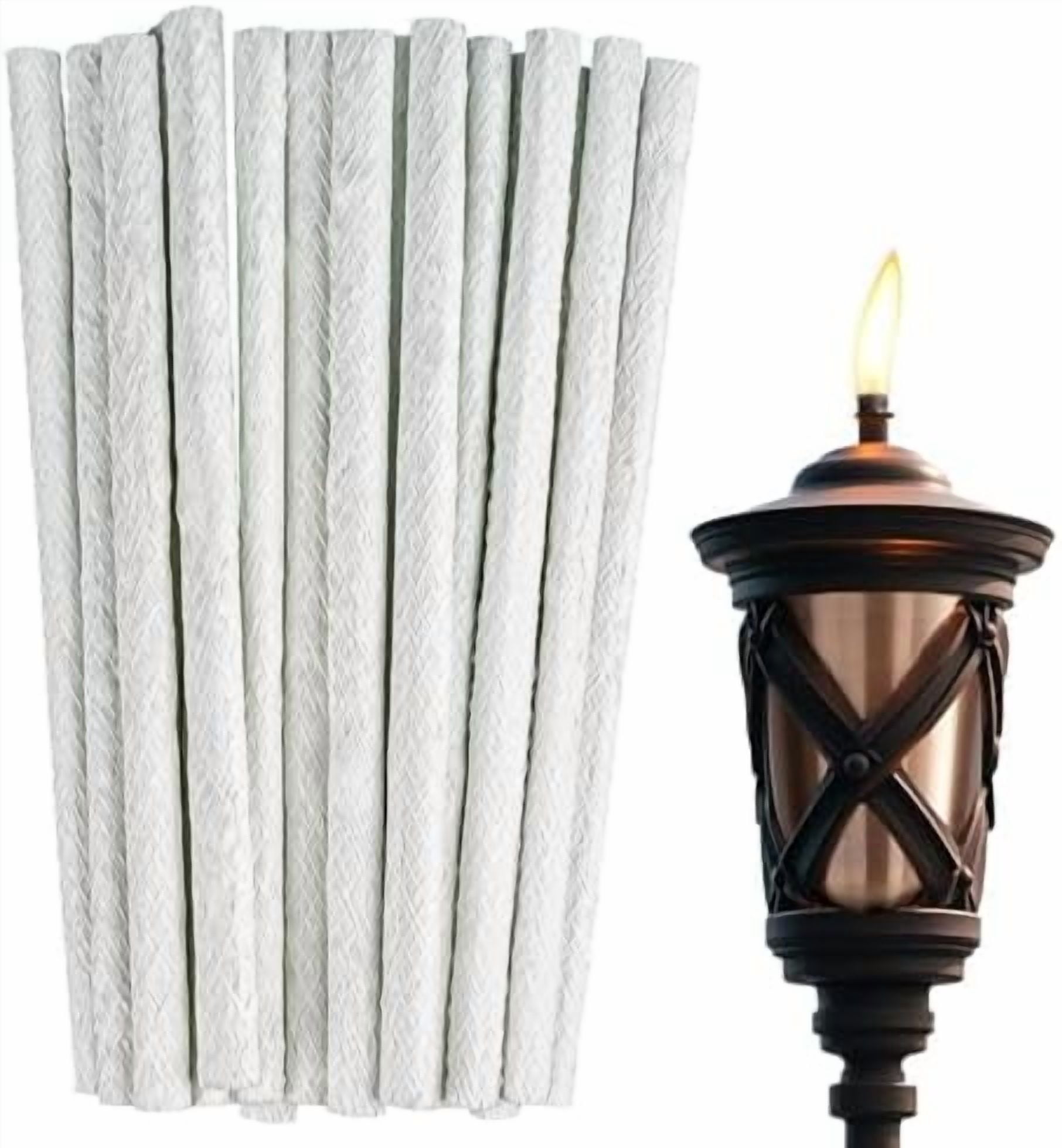 Oil Lamp Wicks - 20 Pcs Lantern Wick Long Life Fiberglass Torch Wicks ...