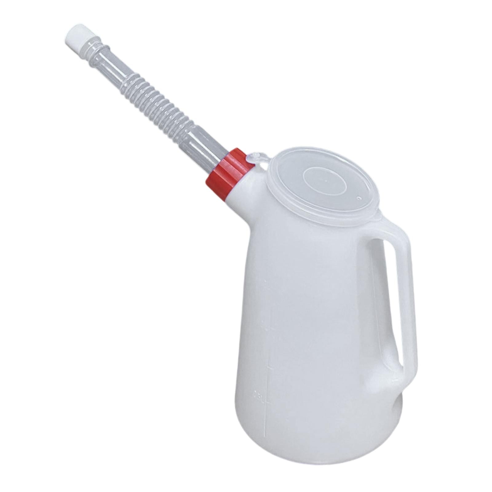 Oil Measuring Container with Lid Oil Jug with Long Spout Engine Oil ...