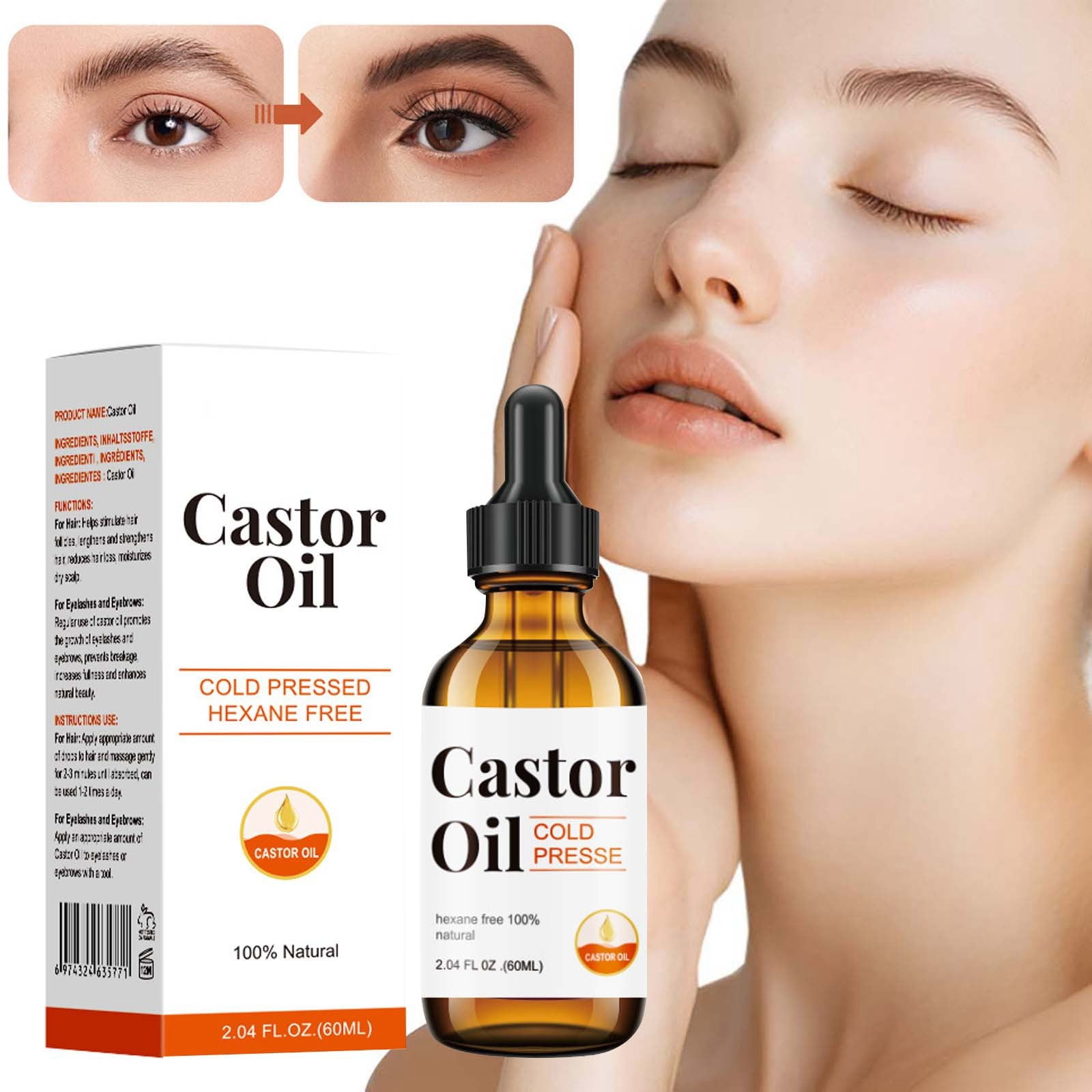 Oil Natural Eyelashes Eyebrows Veganic Rich Hydration Lash ， Pure Cold ...