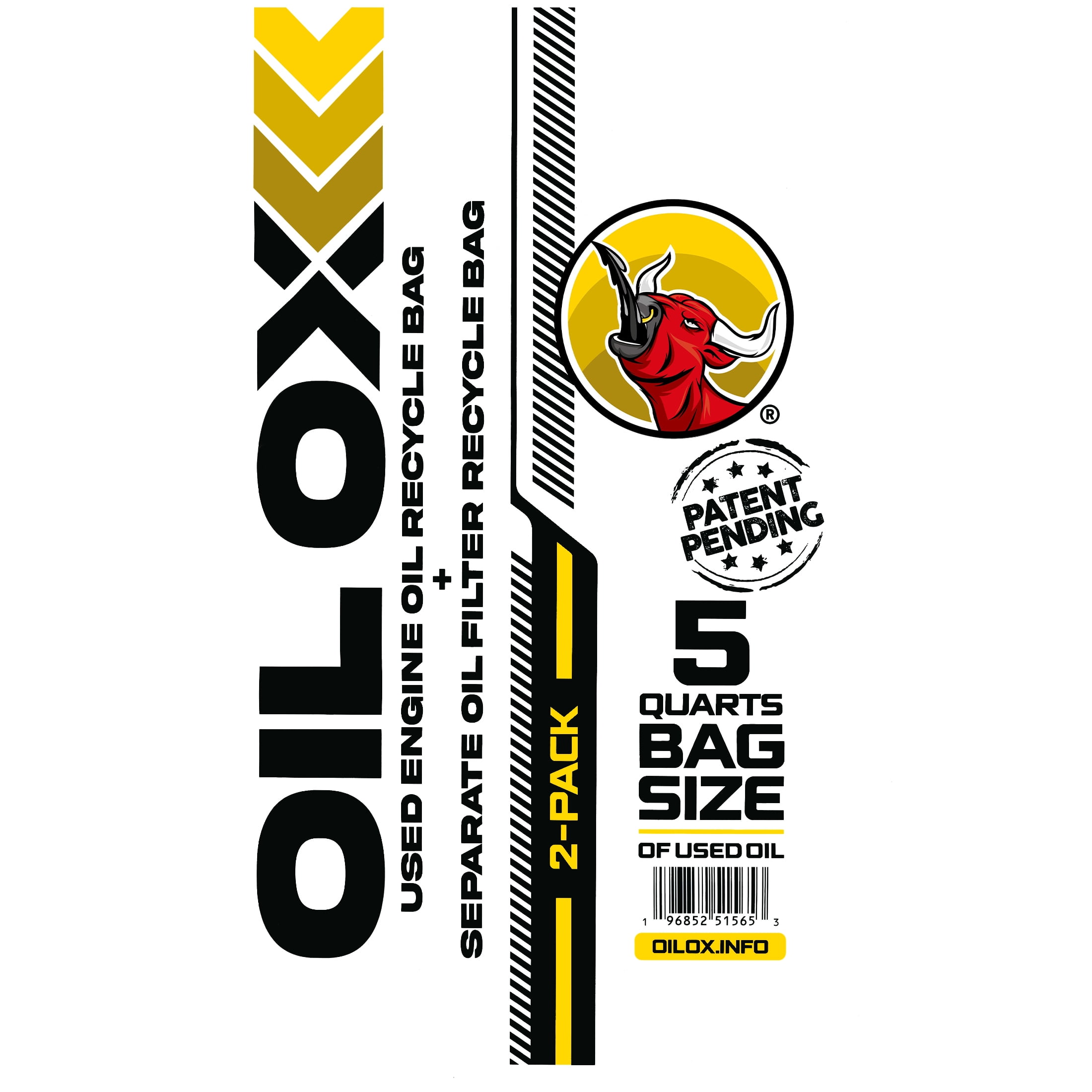Oil Ox - Oil Change Recycle Bag and Oil Filter Recycle Bag with Oil ...