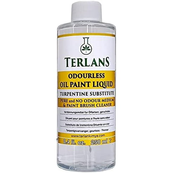 Oil Paint Thinner, 250 ml (8.4 Fl. Oz.) Completely Odorless Liquid for ...