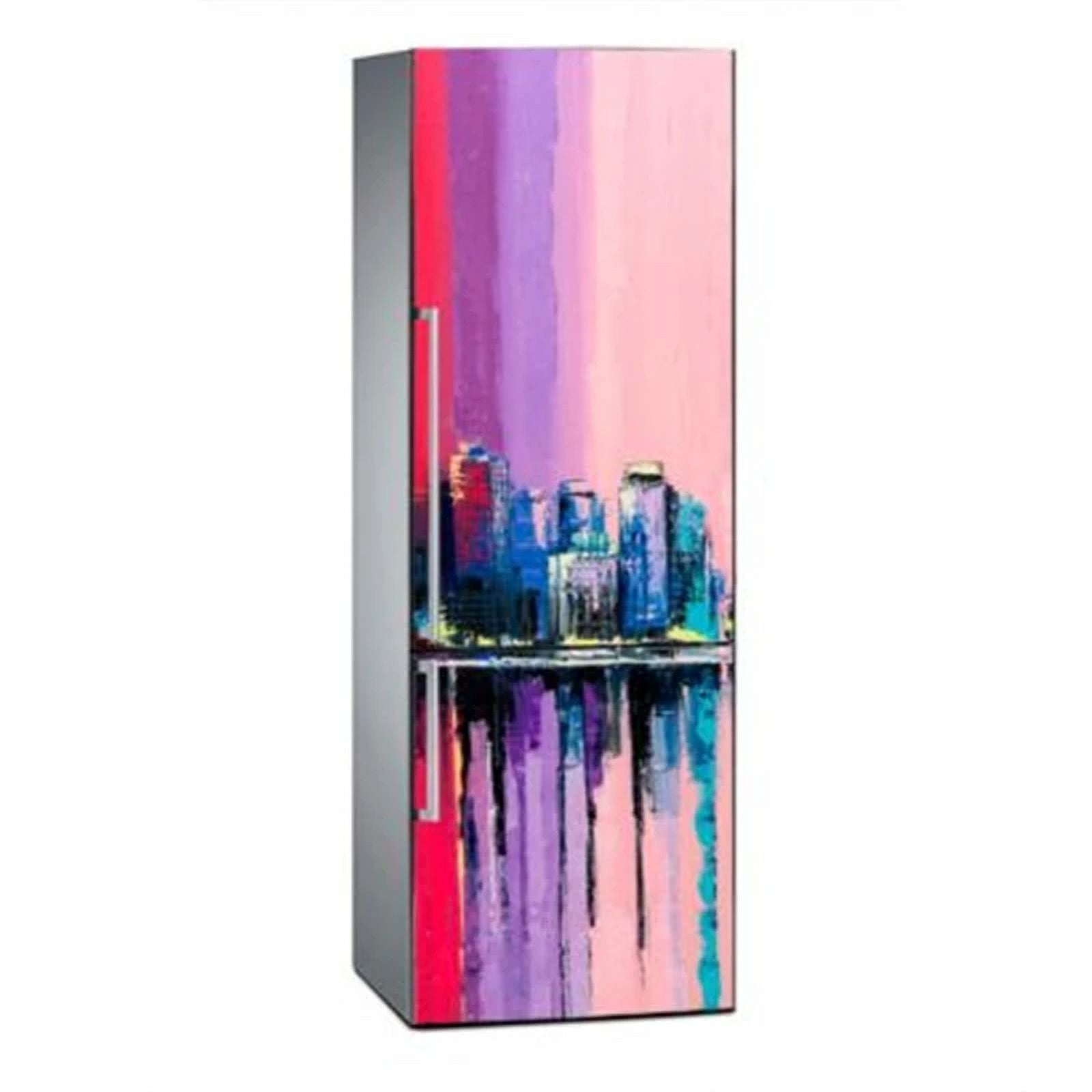 Oil Painting Architecture Fridge Mural Sticker Waterproof Self Adhesive ...