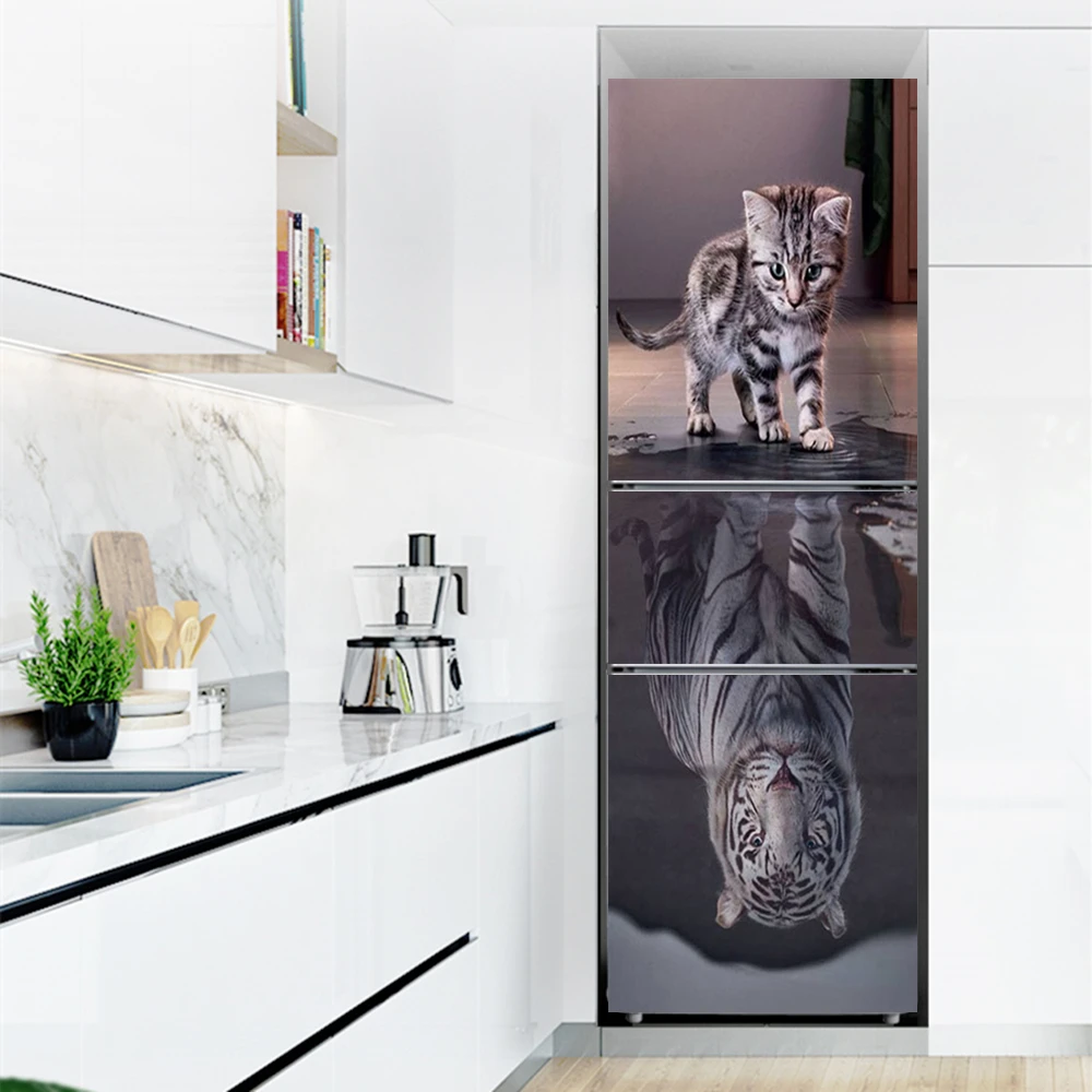 Oil Painting Architecture Fridge Mural Sticker Waterproof Self Adhesive ...