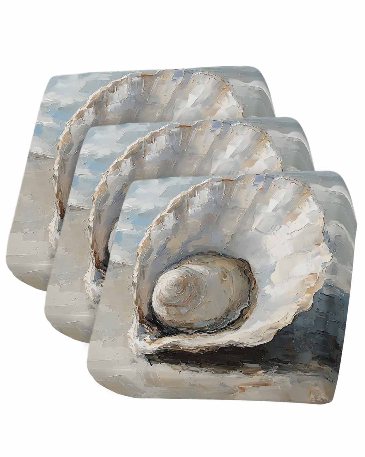 Oil Painting Coastal Sofa Couch Cushion Covers Washable, Removable ...