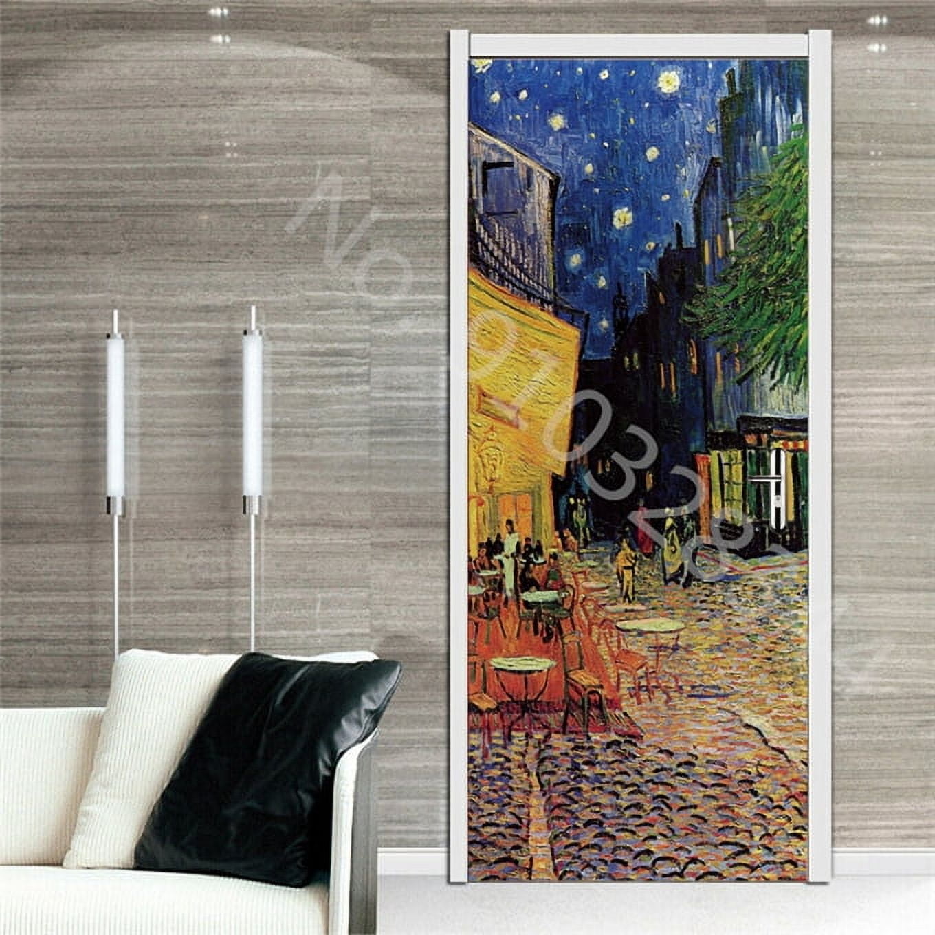 Oil Painting Door Sticker 3D Self-Adhesive Wallpaper For Porch Living ...