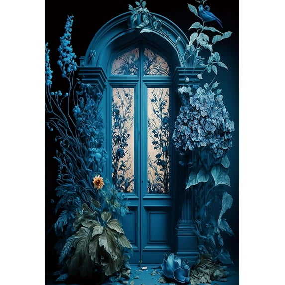 Oil Painting Floral Arch Door Kid Birthday Wedding Pregnant Portrait r ...