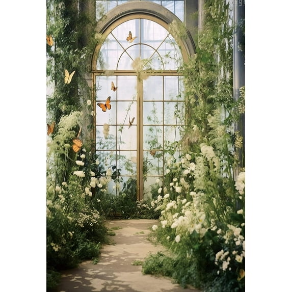 Oil Painting Floral Arch Door Kid Birthday Wedding Pregnant Portrait r ...