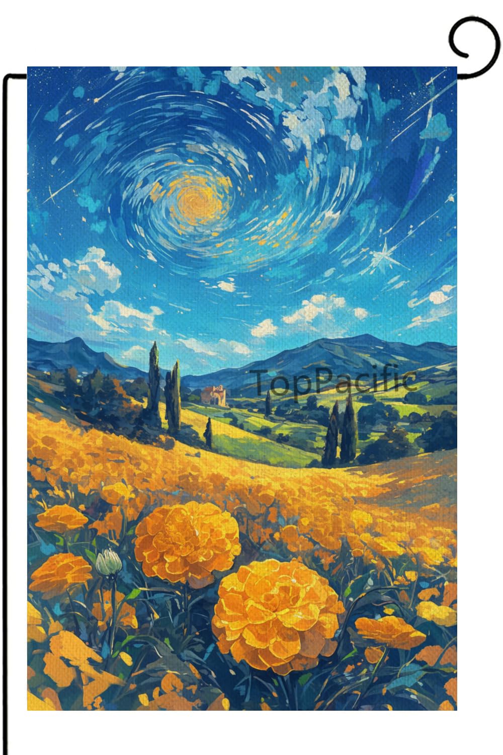 Oil Painting Marigold Floral Flowers Spring Summer Garden Yard Flag ...