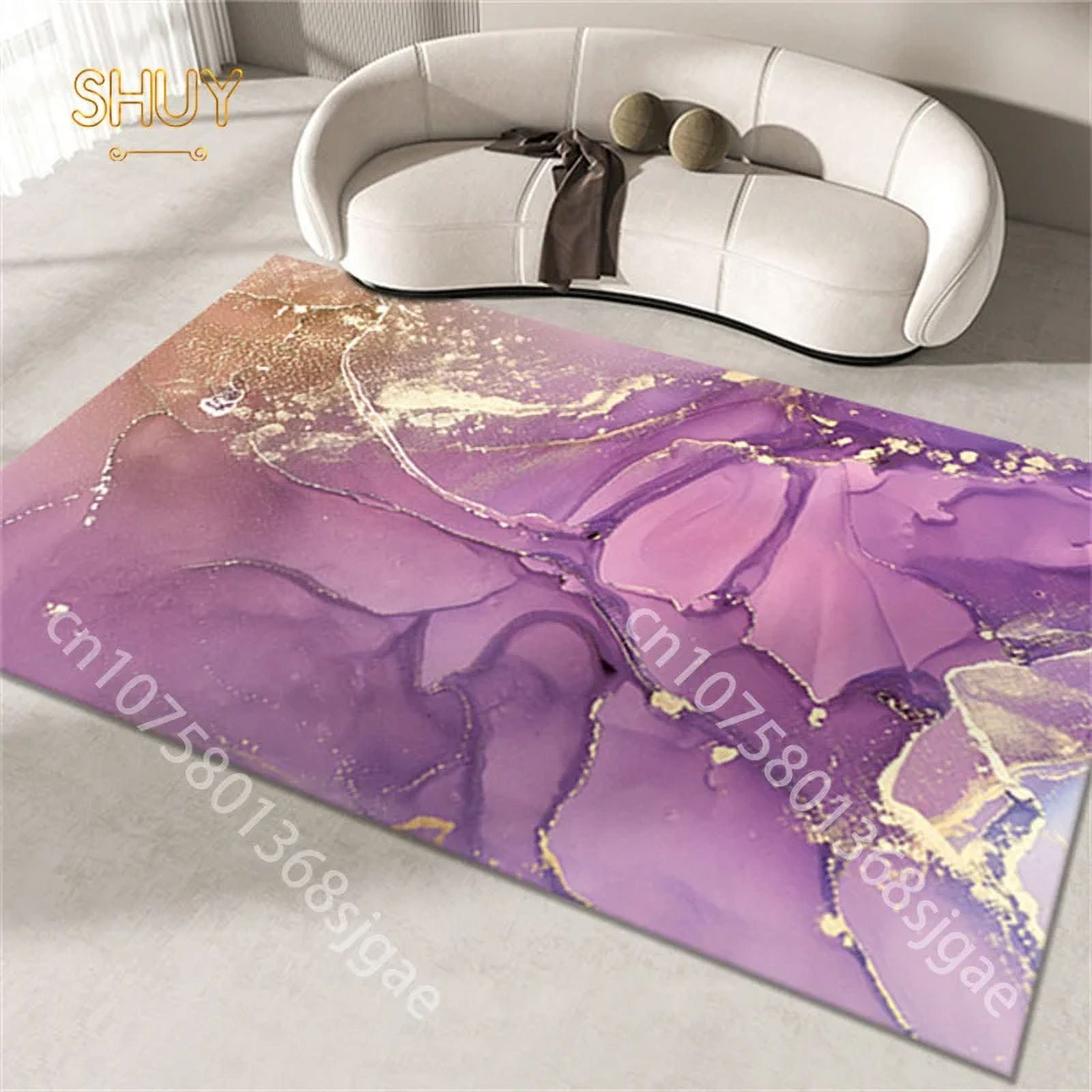 Oil Painting Print Rug Pink Bedroom Bedside 180*280cm Large Area Rugs ...