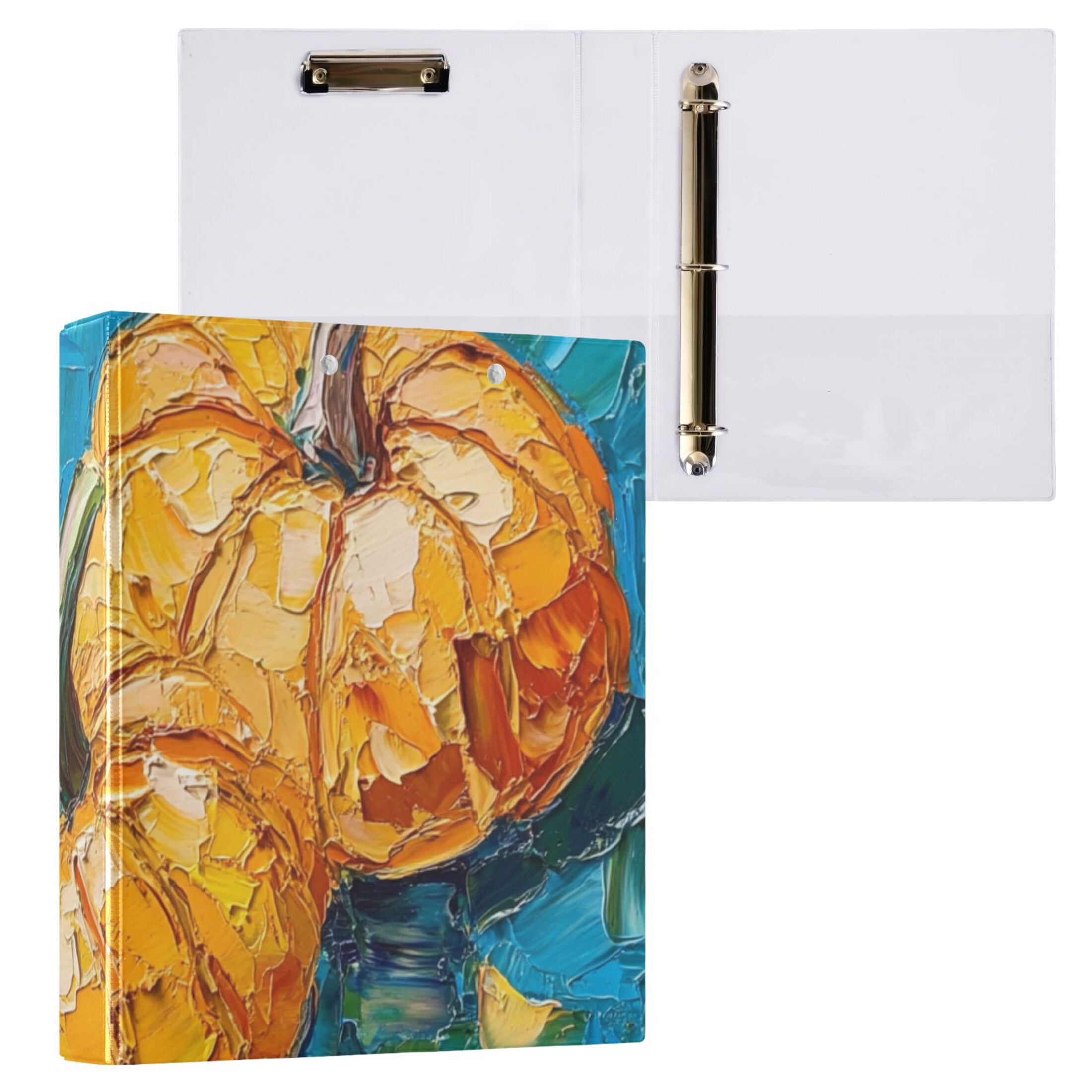 Oil Painting Pumpkins 3 Ring Binders 1.5 inch Hardcover File Folders ...