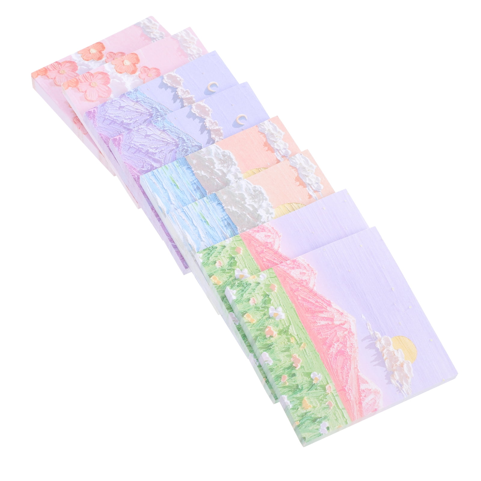 Oil Painting Sticky Notes Label Korean Version Stickers Self Pad Office ...