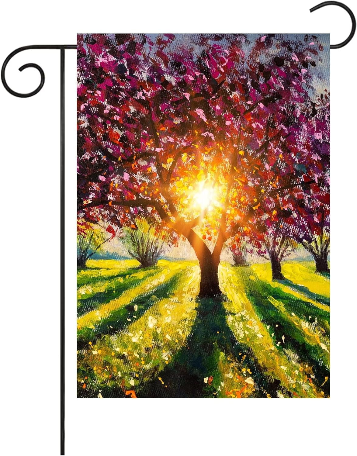 Oil Painting Sunny Landscape Garden Flag 12 x 18 Inch, Double Sided ...