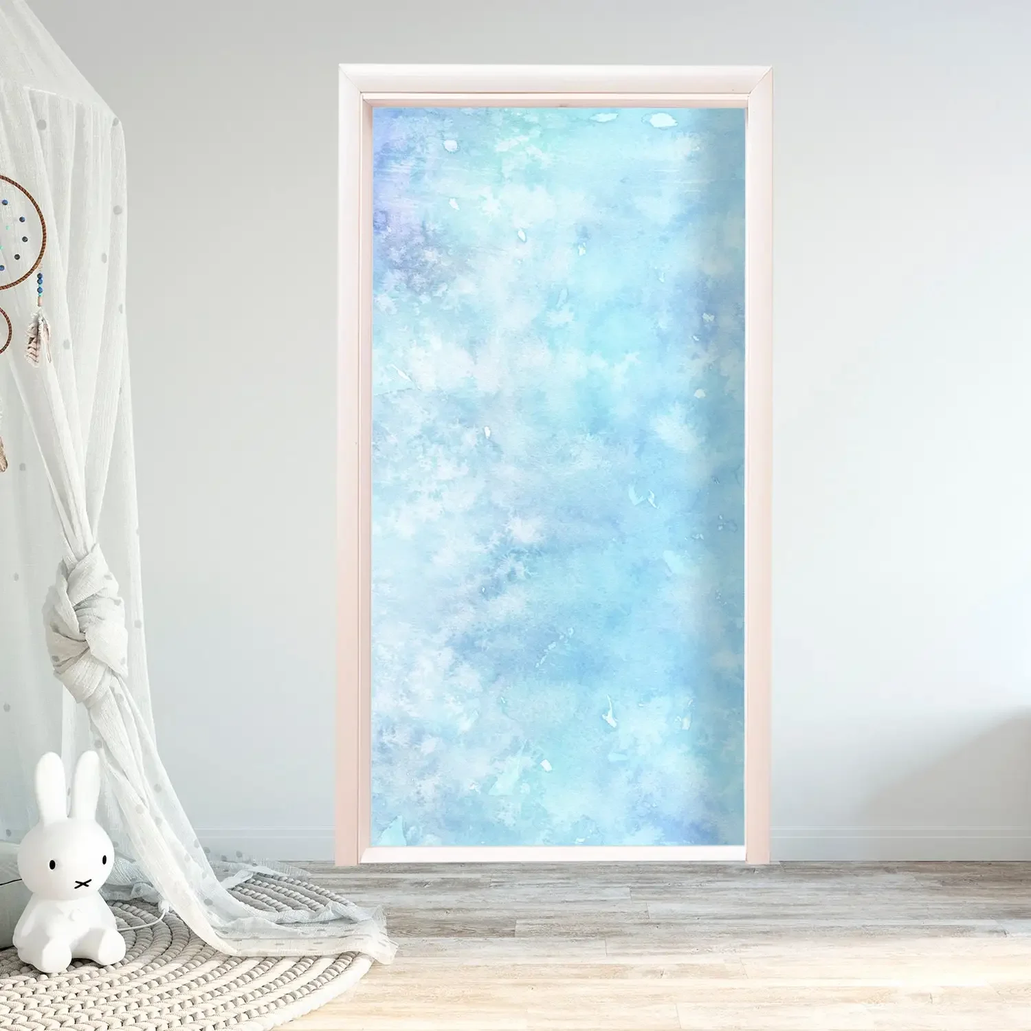 Oil Painting Sunset Clouds Door Stickers Abstract Art Full Cover ...