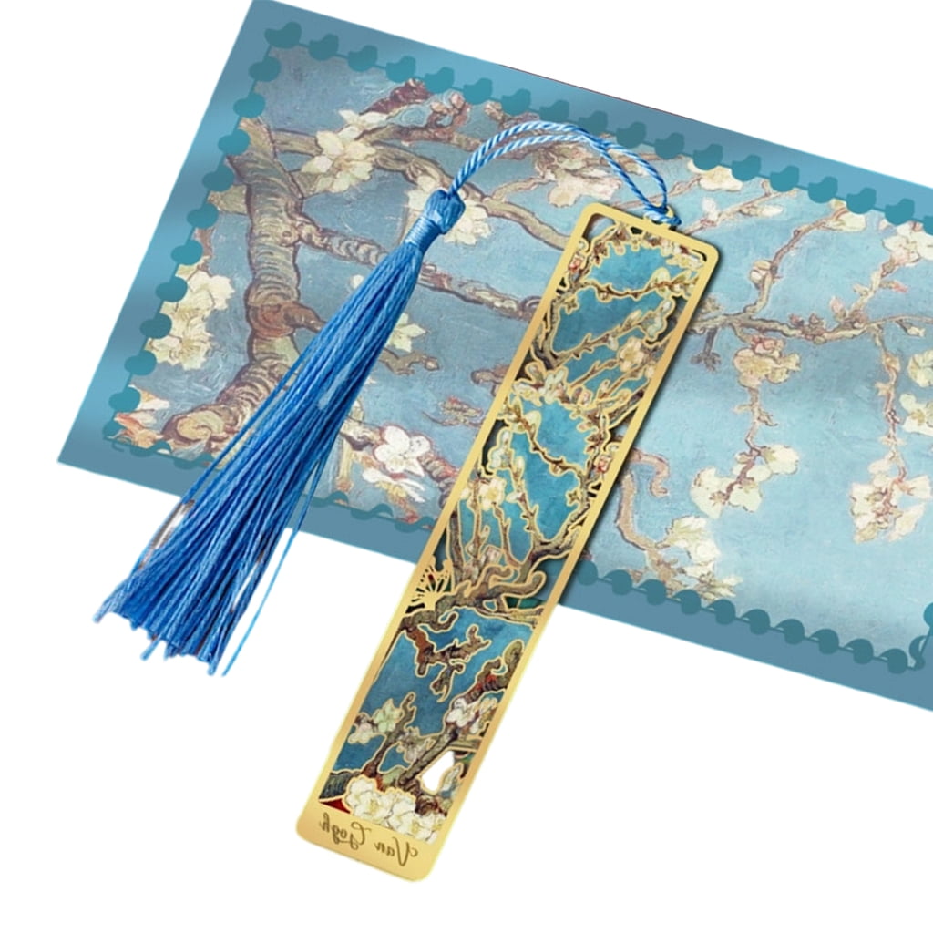 Oil Painting Theme Book Marker with Tassels Metal Bookmarks for Book ...