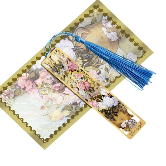 Oil Painting Theme Book Marker with Tassels Metal Bookmarks for Book ...