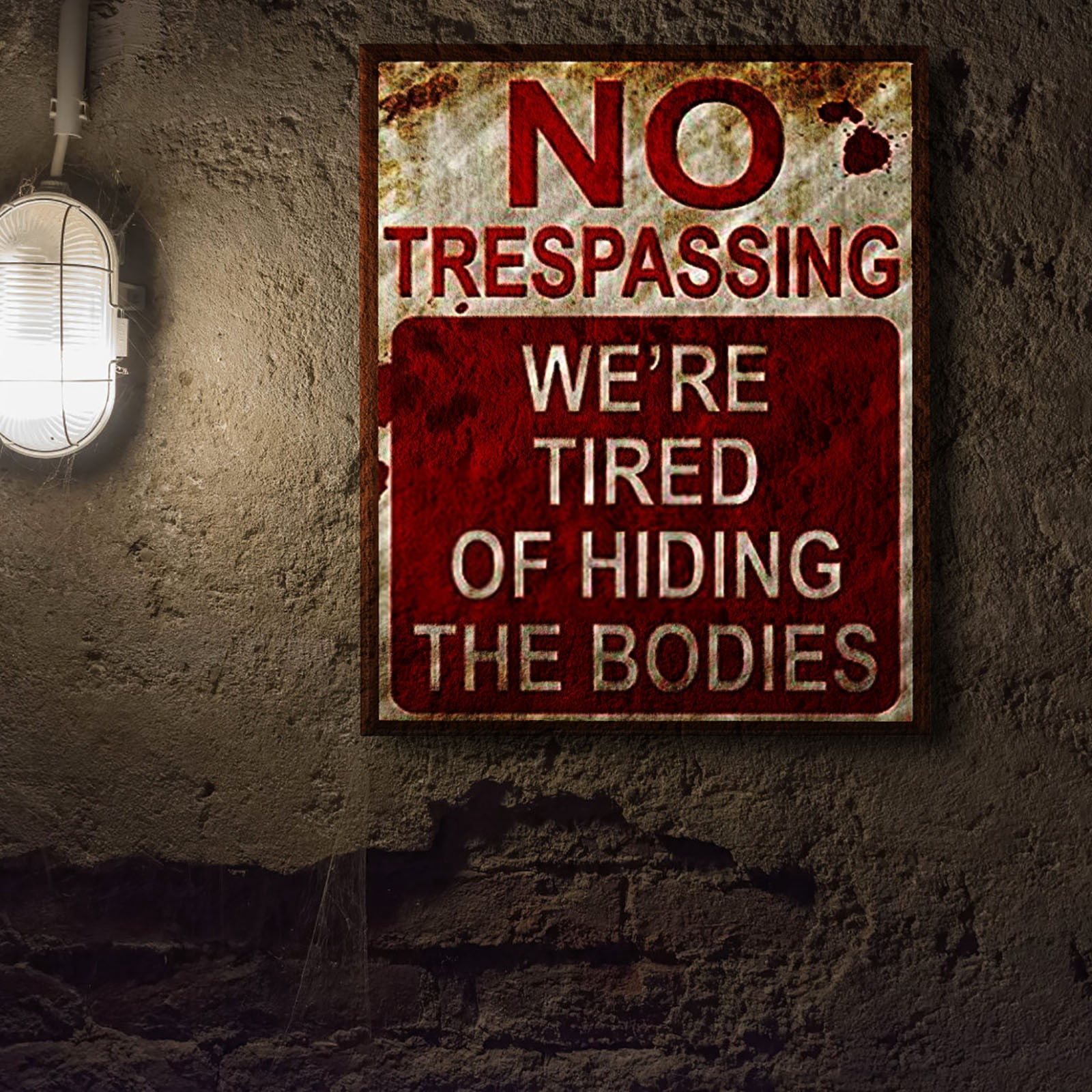 Oil Painting Wall Art 2024 No Trespassing Vintage Public Warning Sign ...