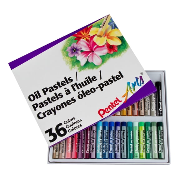 Oil Pastel Set With Carrying Case, 36 Assorted Colors, 0.38 Dia X 2.38 ...